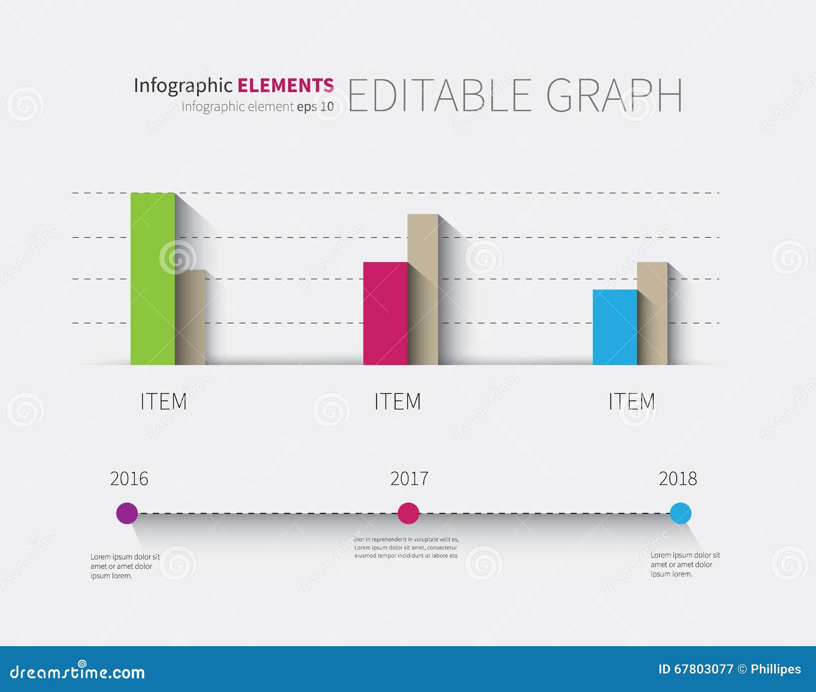 Modern Infographic Graph with Timeline Stock Vector - Illustration of ...