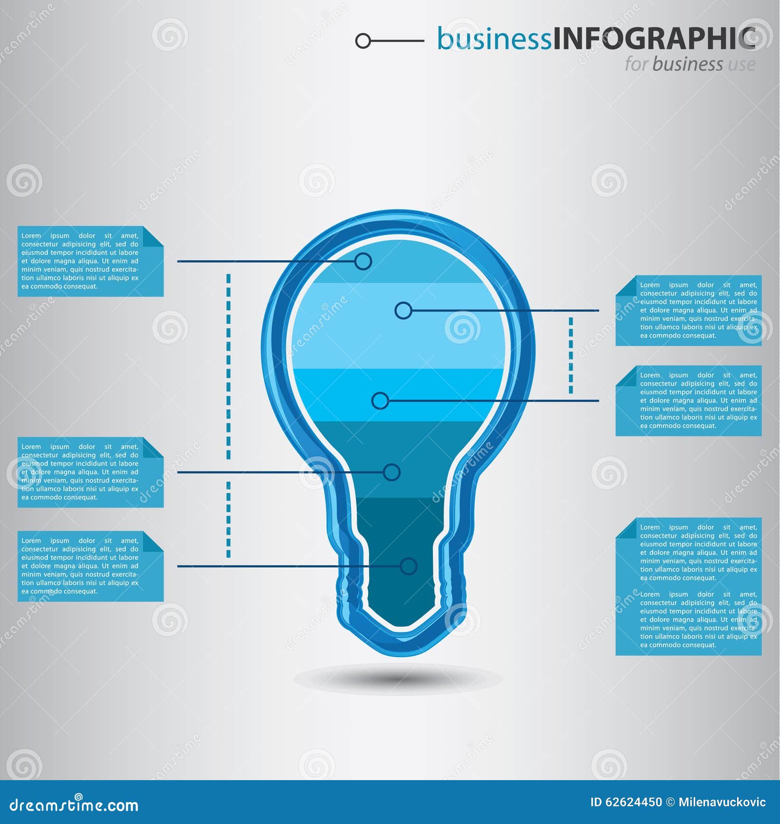 Modern Infographic with Light Bulb Stock Vector - Illustration of ...