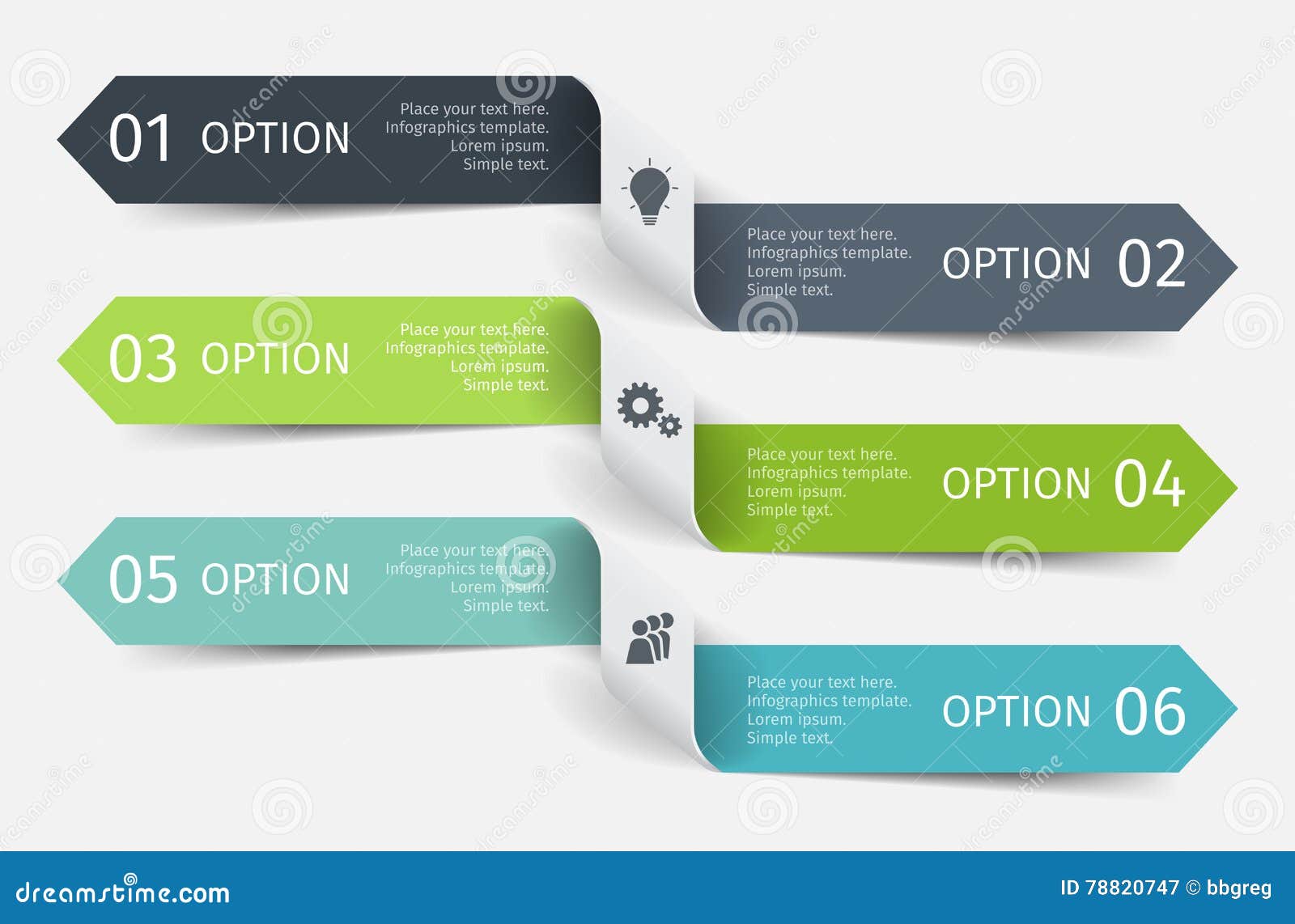 Modern Infographic Lines Set. Template for Presentation, Chart, Graph ...