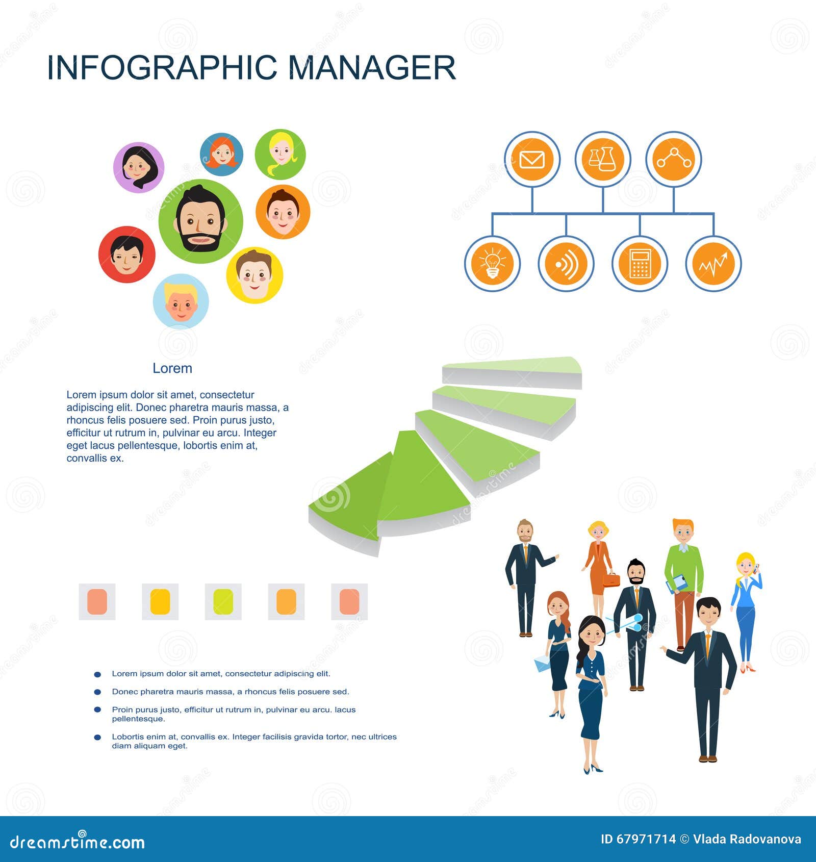 Modern Infographic. Management and Control System Stock Vector ...