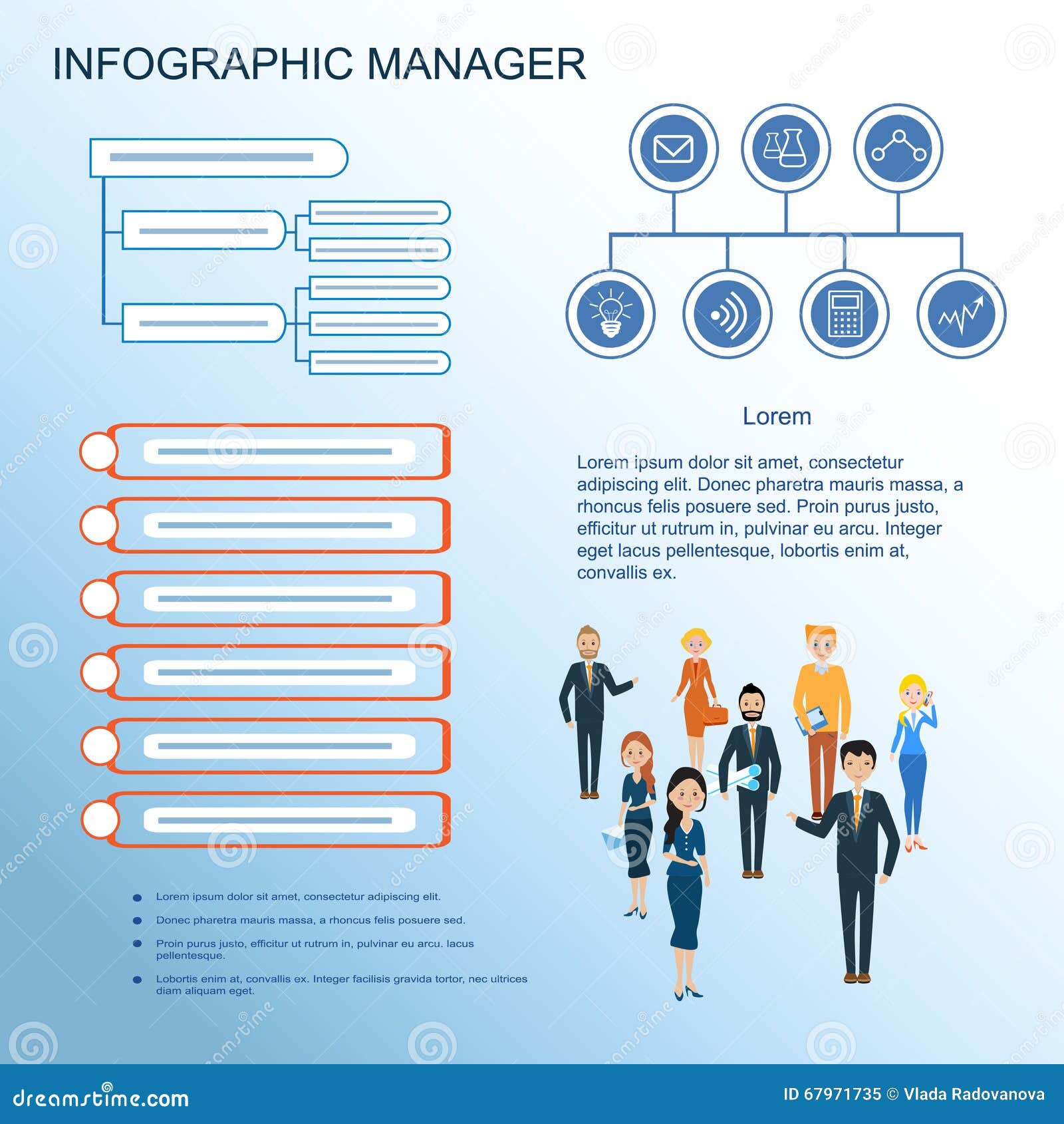 Modern Infographic. Management and Control System Stock Vector ...