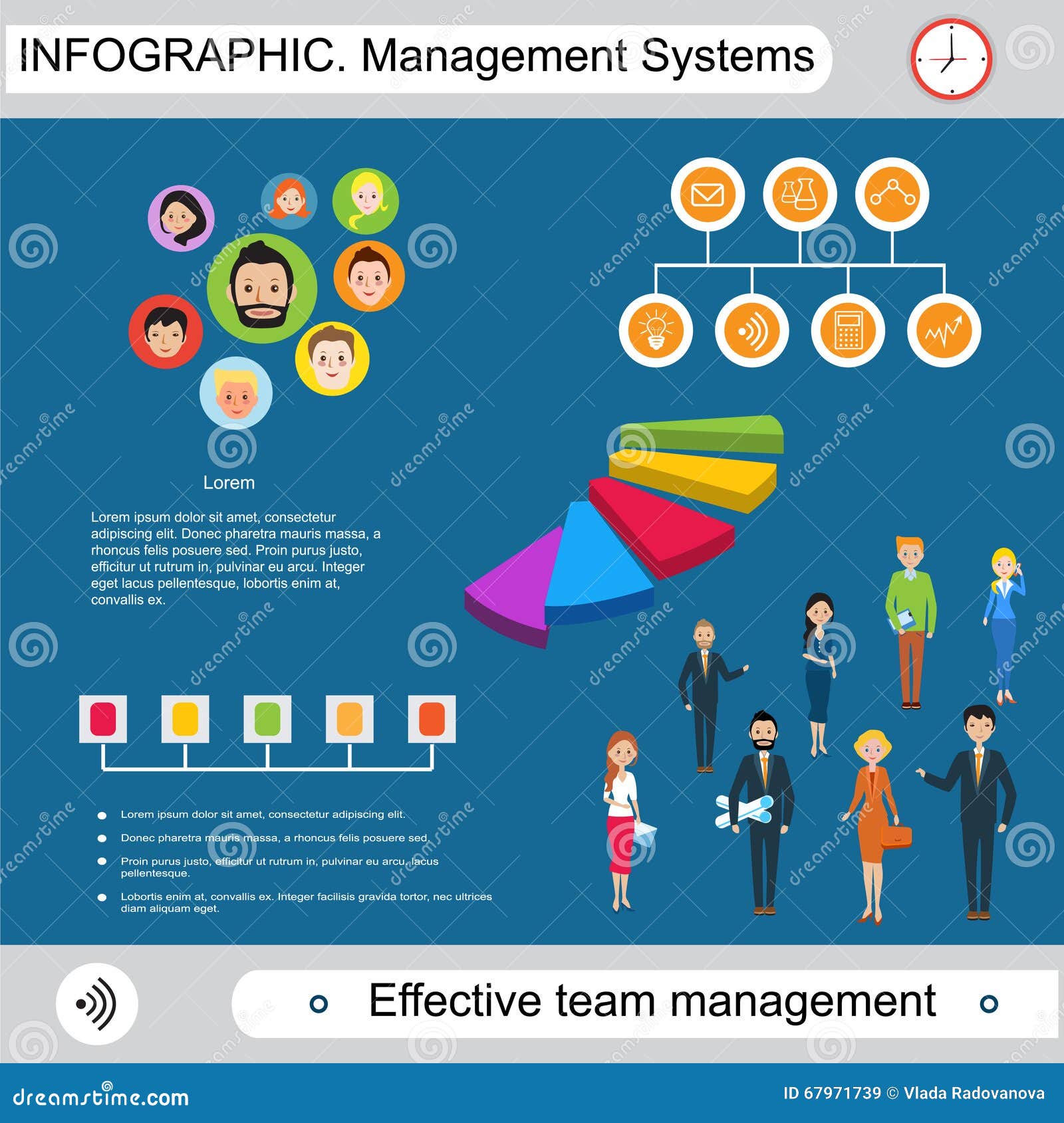Modern Infographic. Management and Control System Stock Vector ...