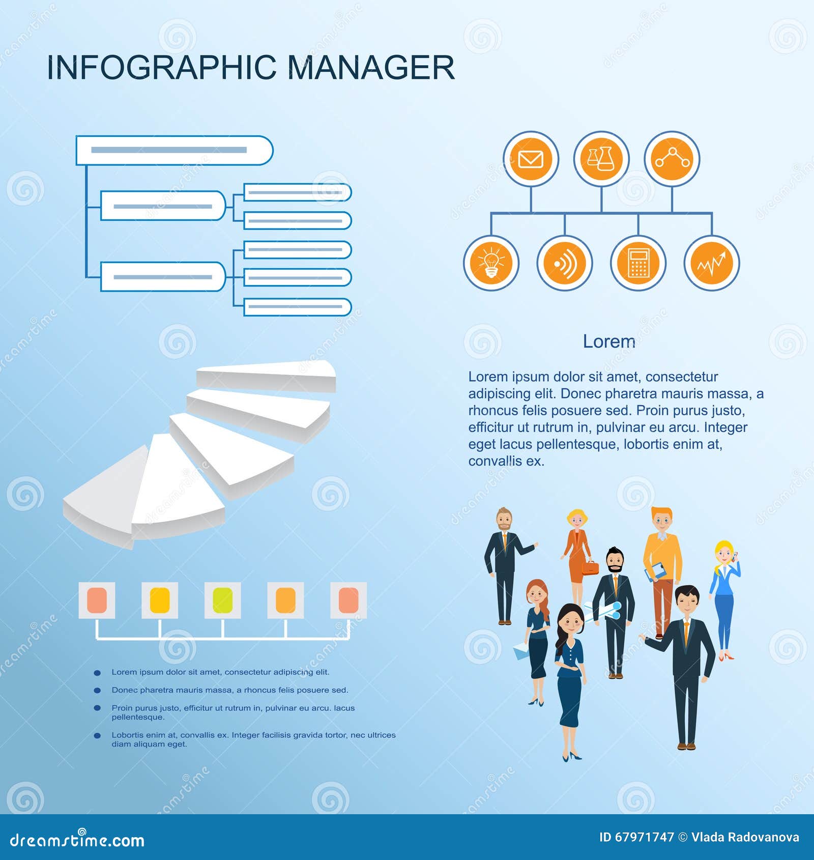 Modern Infographic. Management and Control System Stock Vector ...