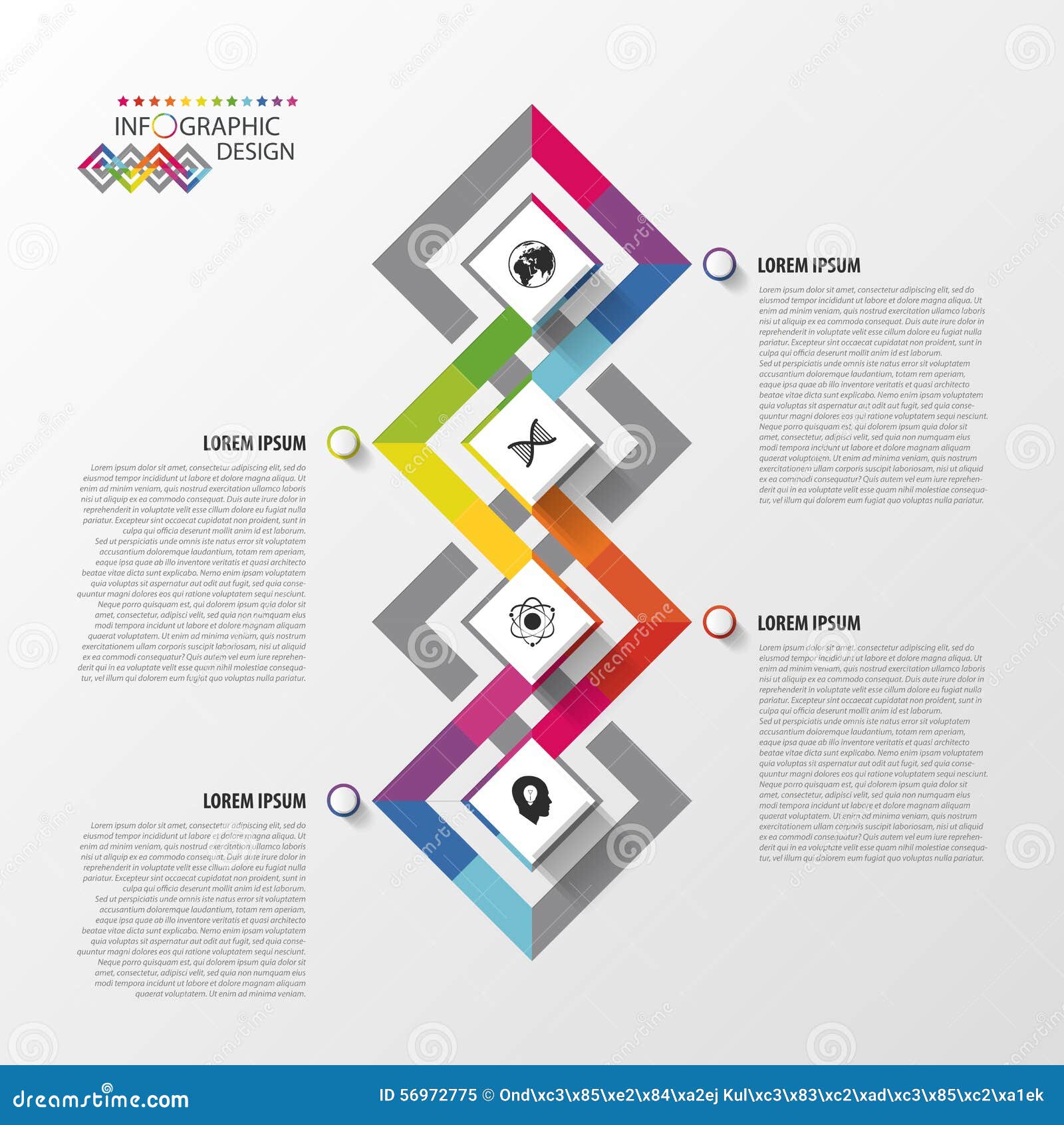 Modern Infographic Option Design. Colorful Abstract Template Stock ...