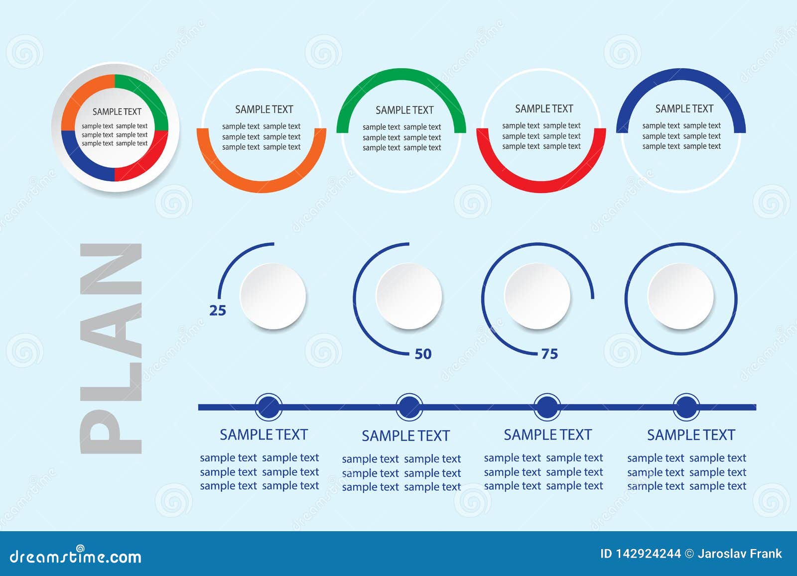 Modern Infographic Performance Plan Vector Stock Vector - Illustration ...