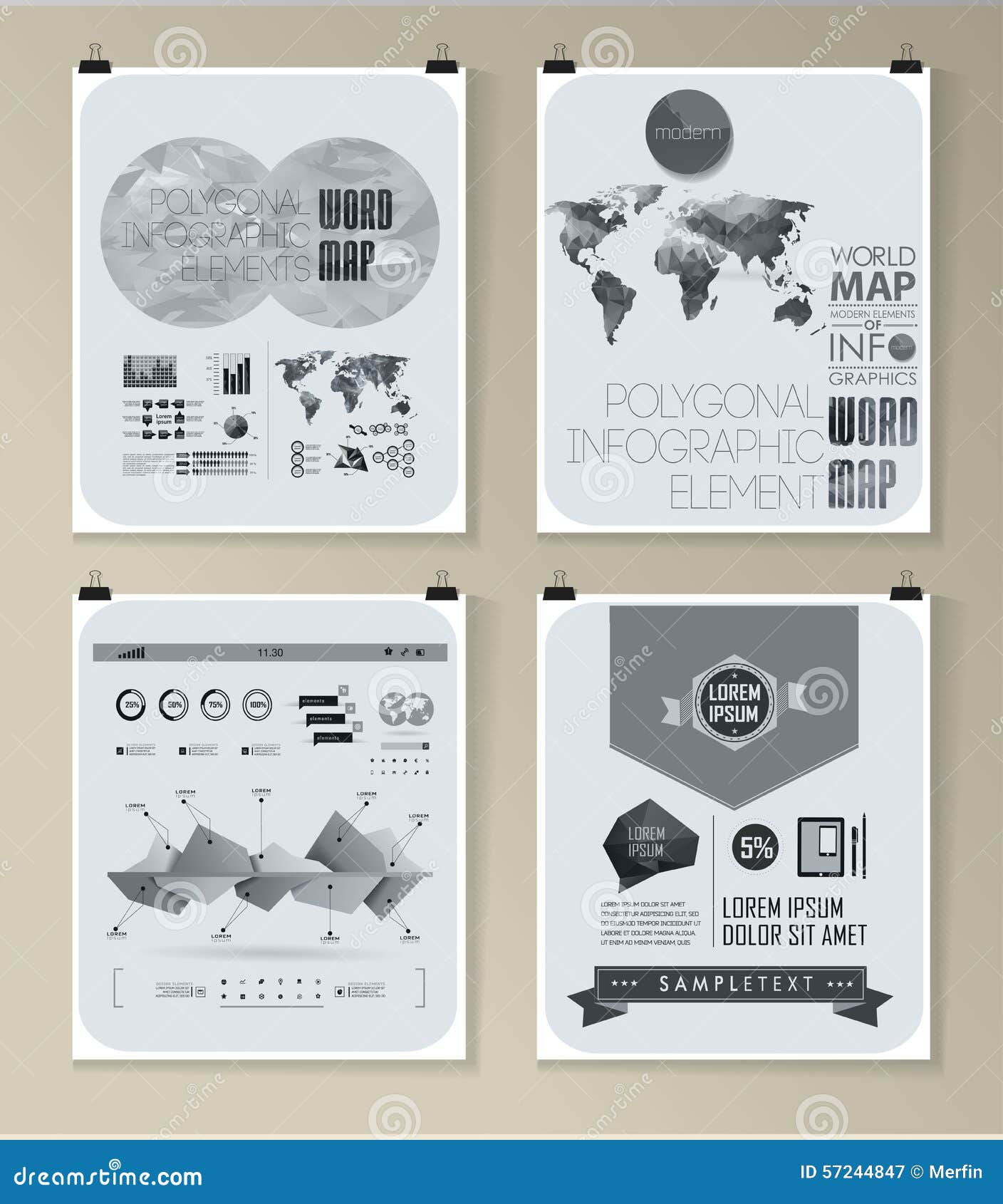 Modern Infographic Poster. Background Stock Vector - Illustration of ...