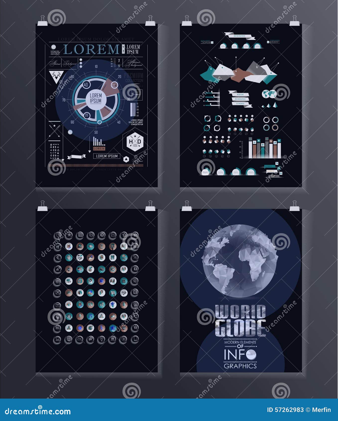 Modern Infographic Poster. Background Stock Vector - Illustration of ...