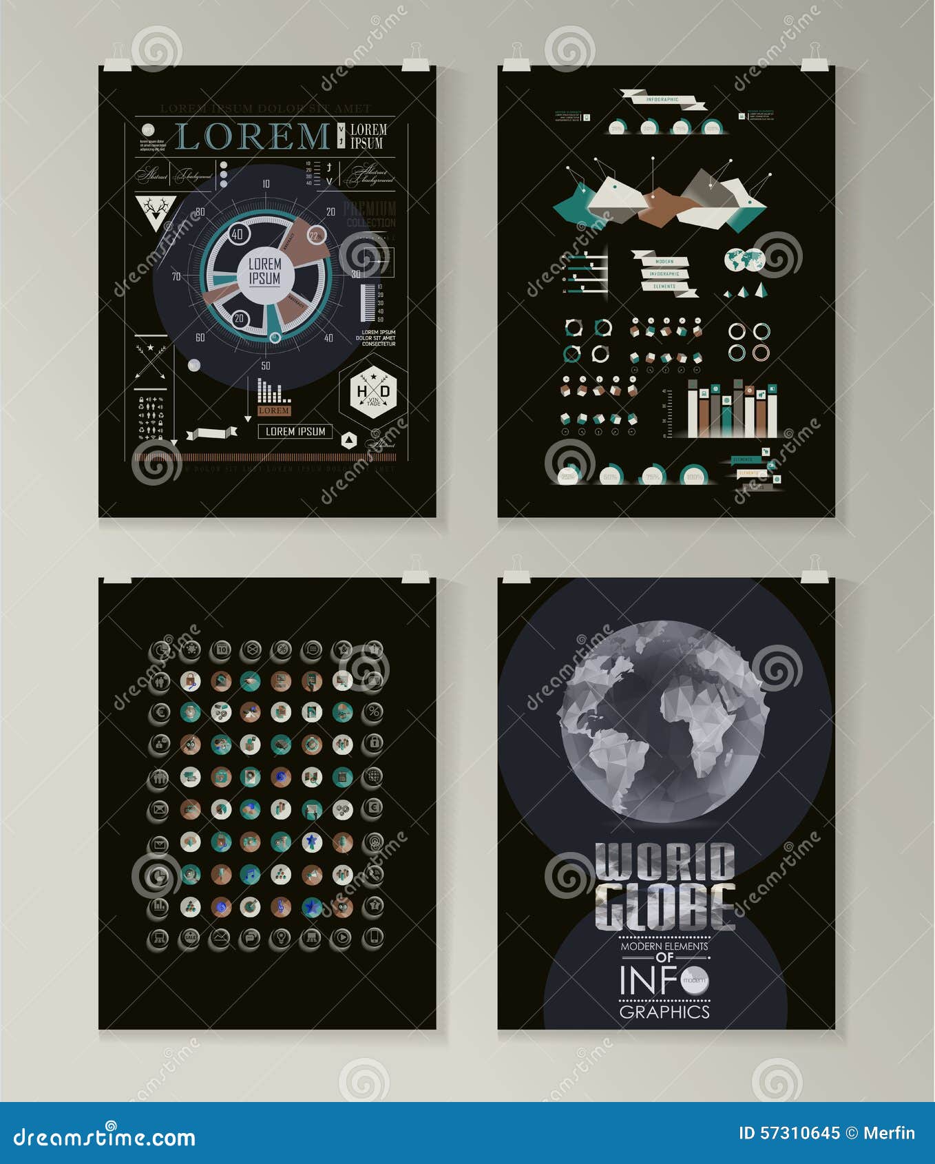 Modern Infographic Poster. Background Stock Vector - Illustration of ...