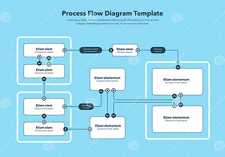 Modern Infographic for Process Flow Diagram - Blue Version Stock Vector ...