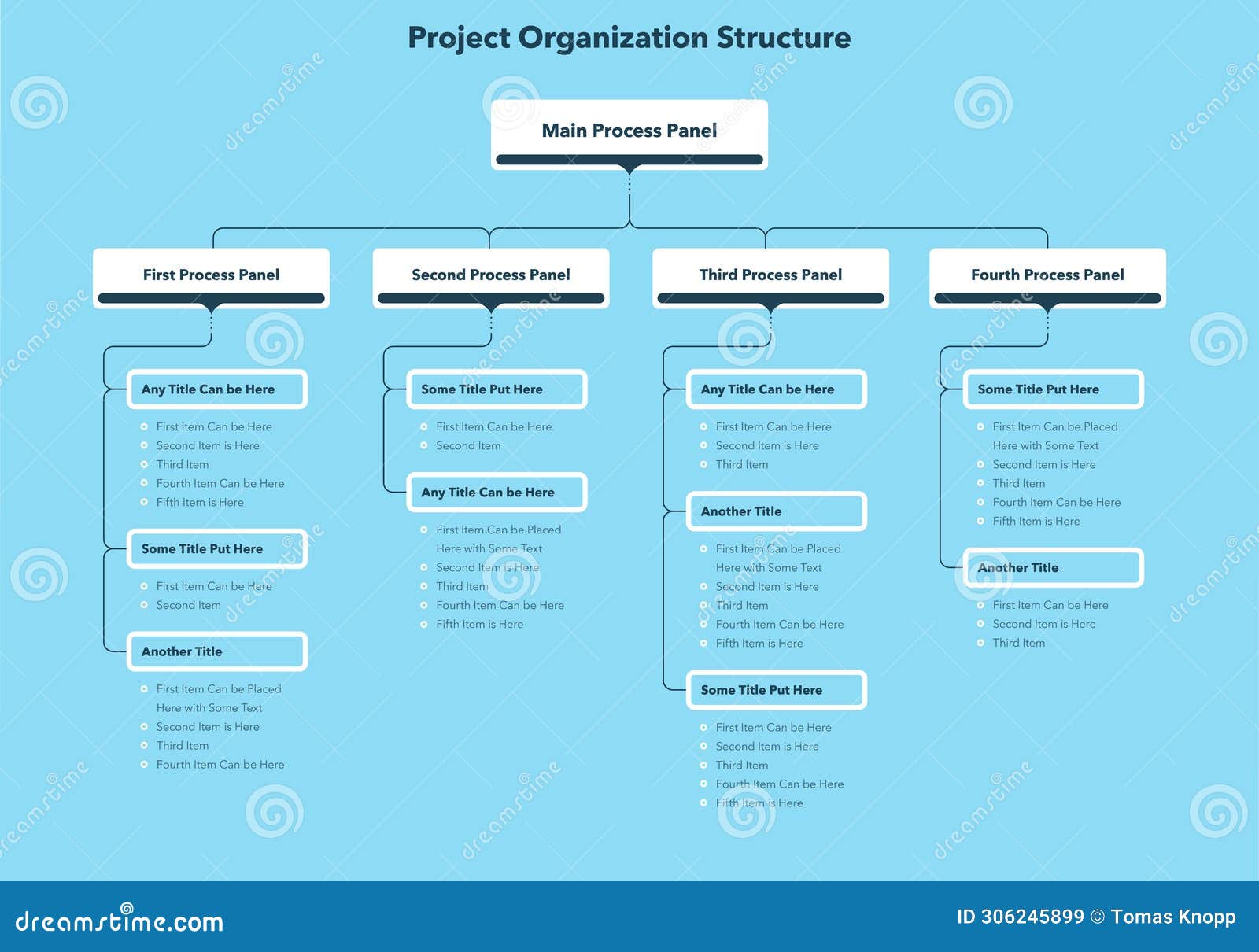 Modern Infographic for Project or Organization Structure - Blue Version ...
