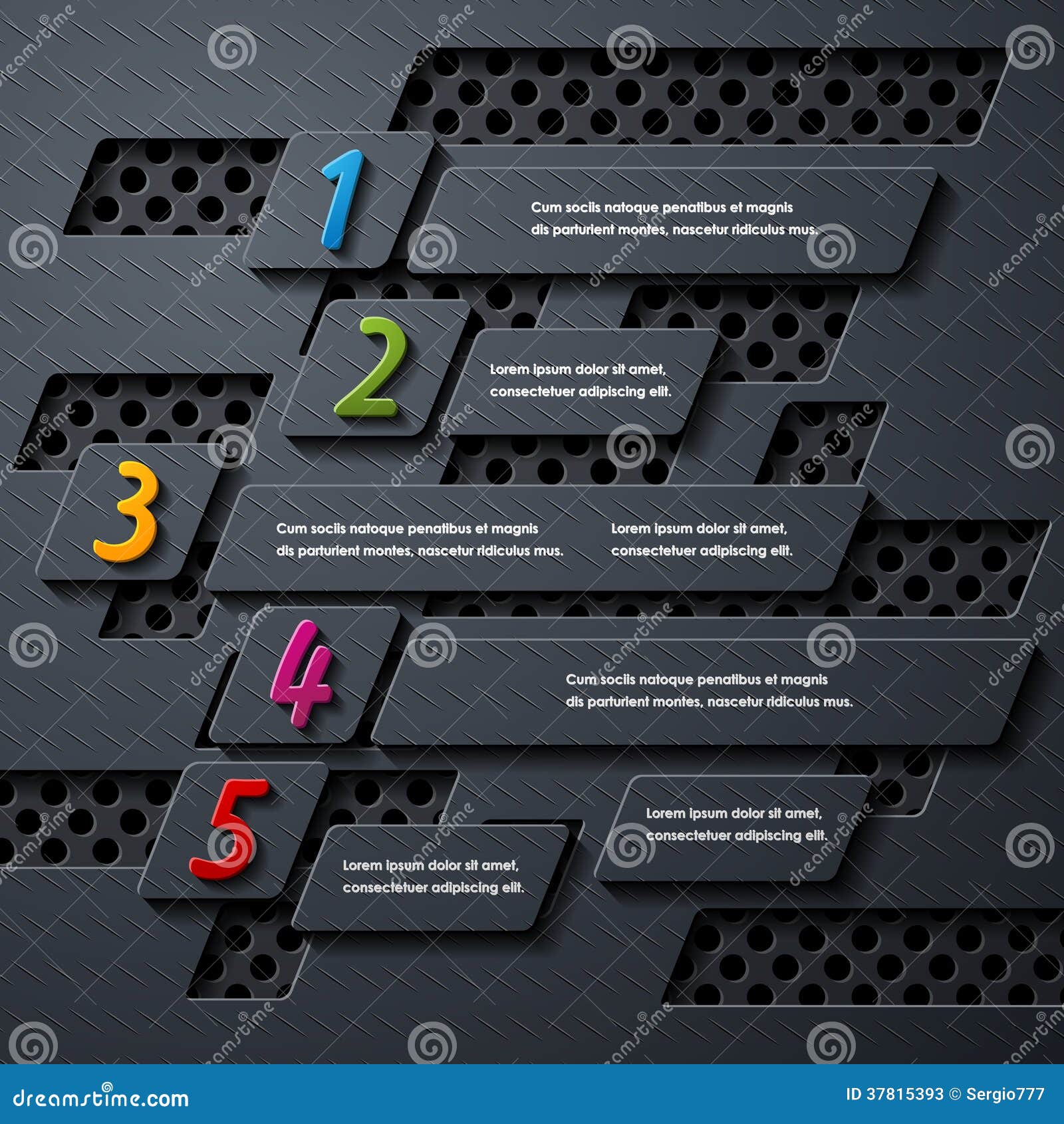 Infographic With Realistic Metallic Texture. Vector In High Quality ...