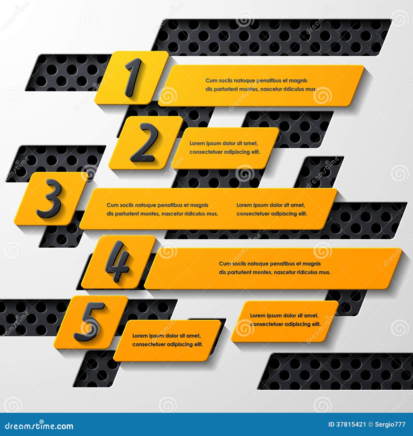 Infographic With Realistic Metallic Texture. Vector In High Quality ...