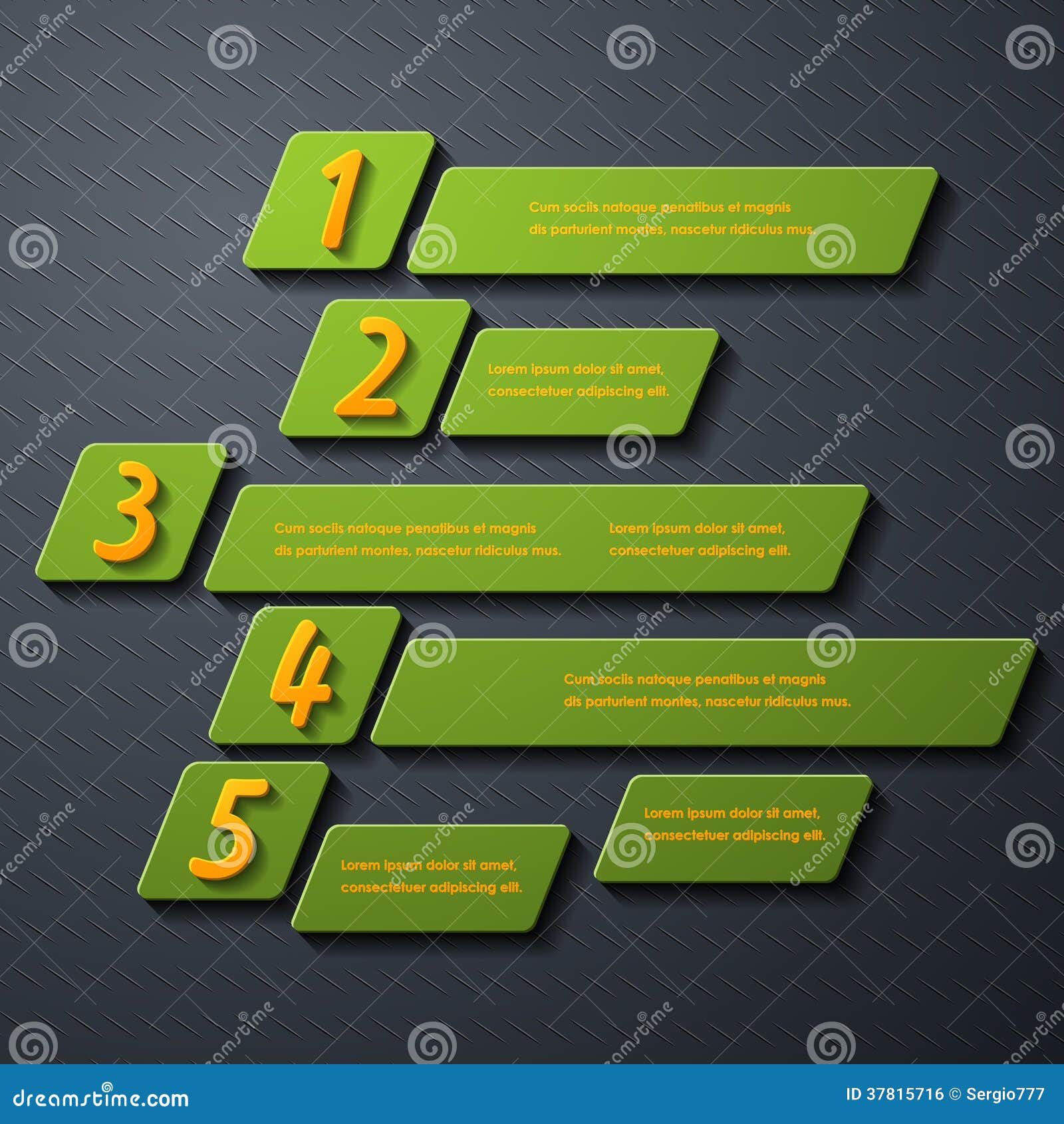 Infographic With Realistic Metallic Texture. Vector In High Quality ...