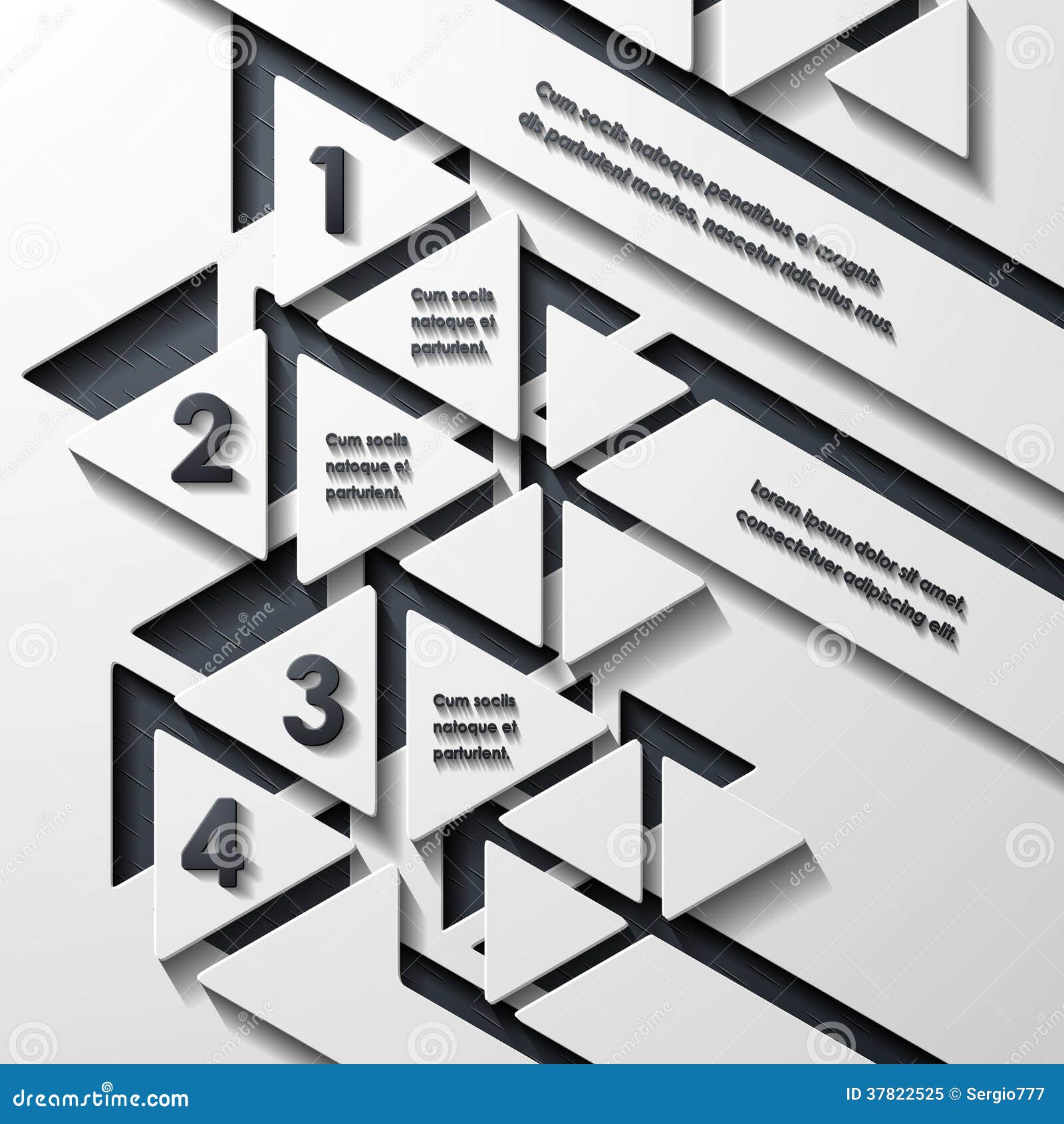 Infographic With Realistic Metallic Texture. Vector In High Quality ...