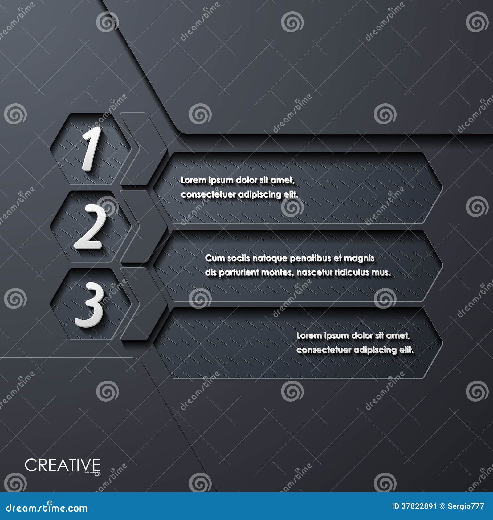 Infographic With Realistic Metallic Texture. Vector In High Quality ...