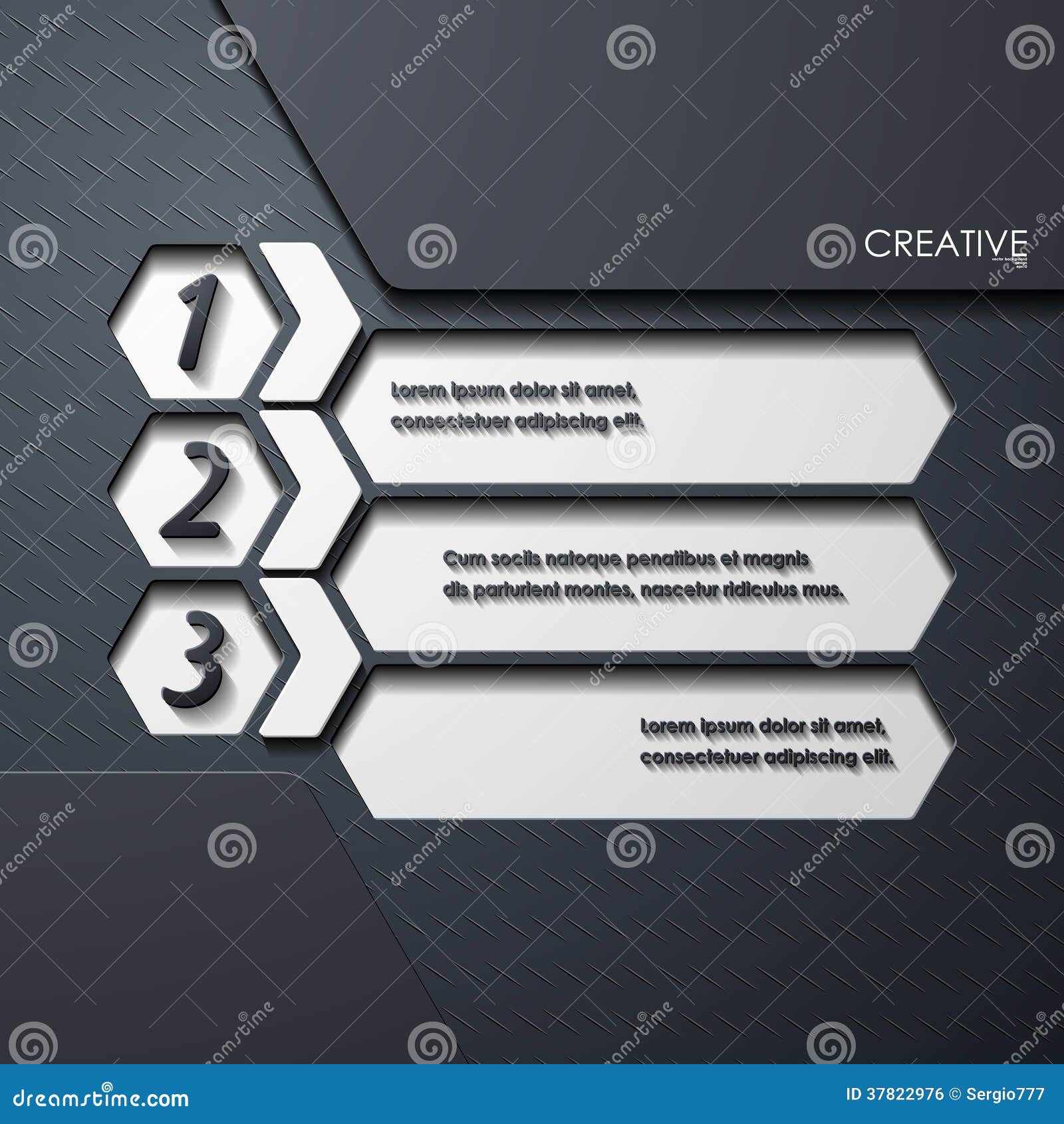 Infographic With Realistic Metallic Texture. Vector In High Quality ...