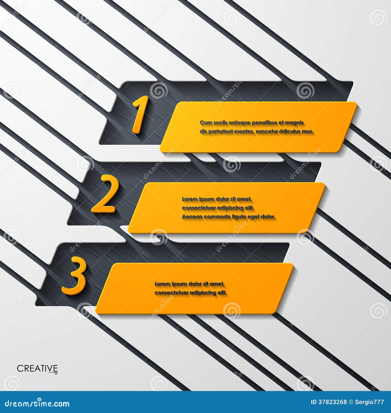 Infographic With Realistic Metallic Texture. Vector In High Quality ...