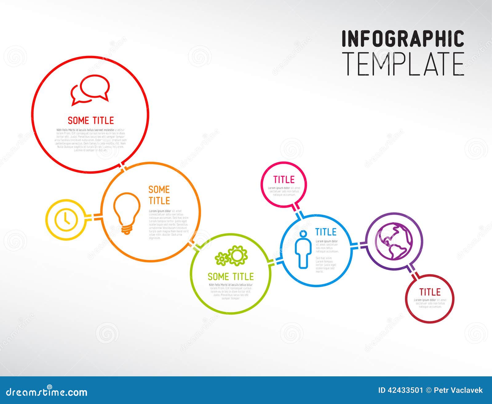 Modern Infographic Report Template Made from Lines and Circles Stock ...