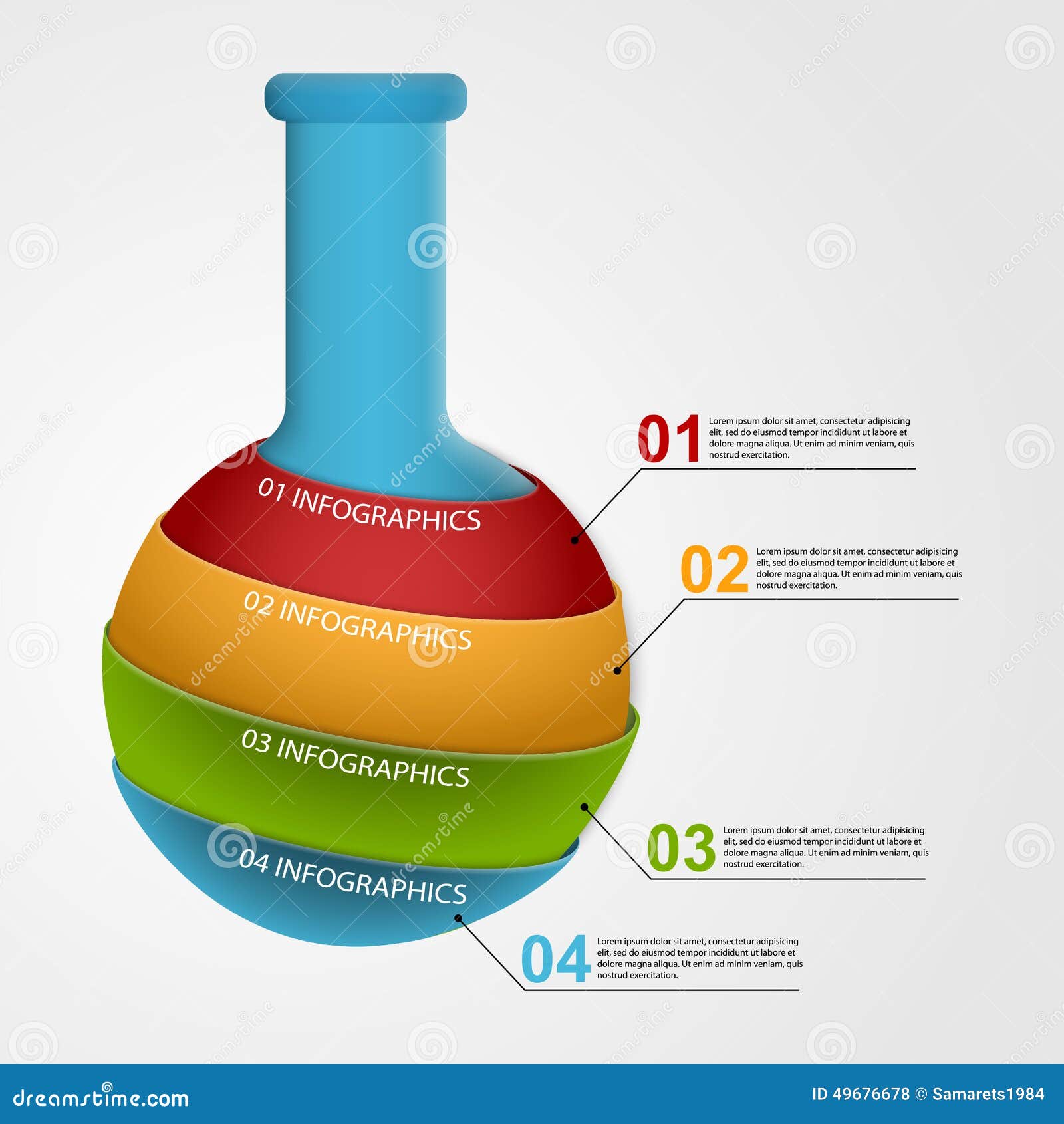 Modern Infographic on Science and Medicine in the Form of Test Tubes ...
