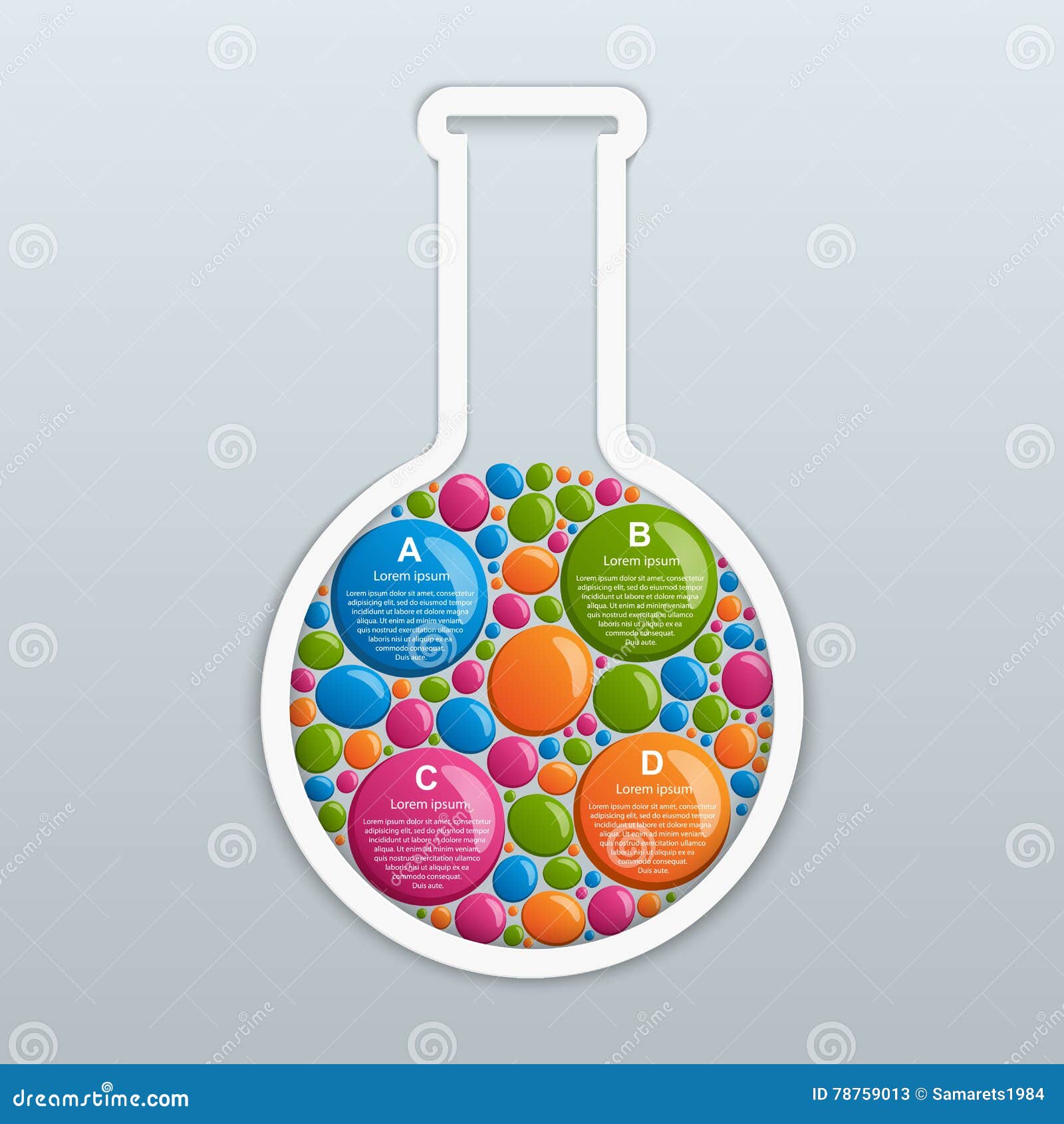 Modern Infographic on Science and Medicine in the Form of Test Tubes ...