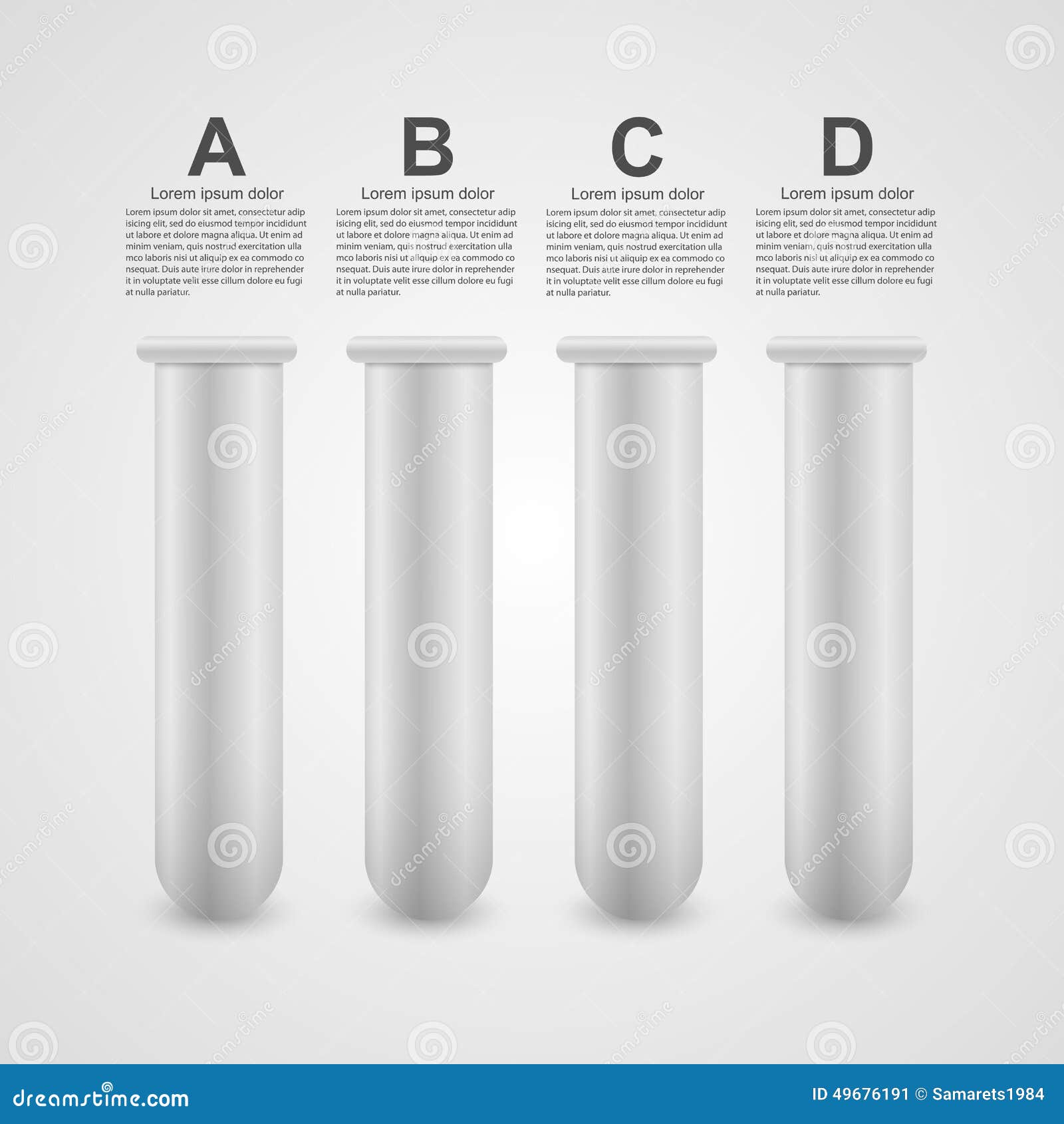 Modern Infographic on Science and Medicine in the Form of Test Tubes ...