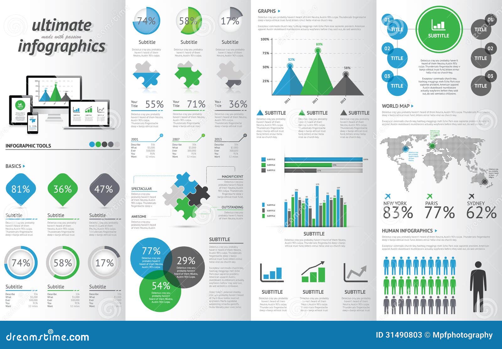 Modern Infographic Set with Electronic Devices. Ve Stock Vector ...
