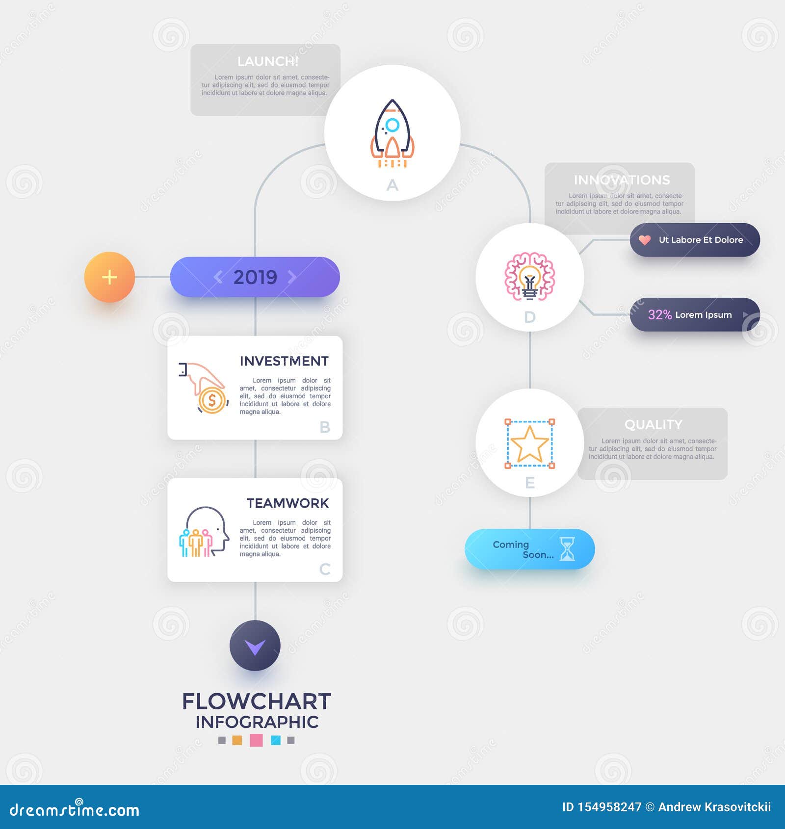 Modern Infographic Template Stock Vector - Illustration of diagram ...