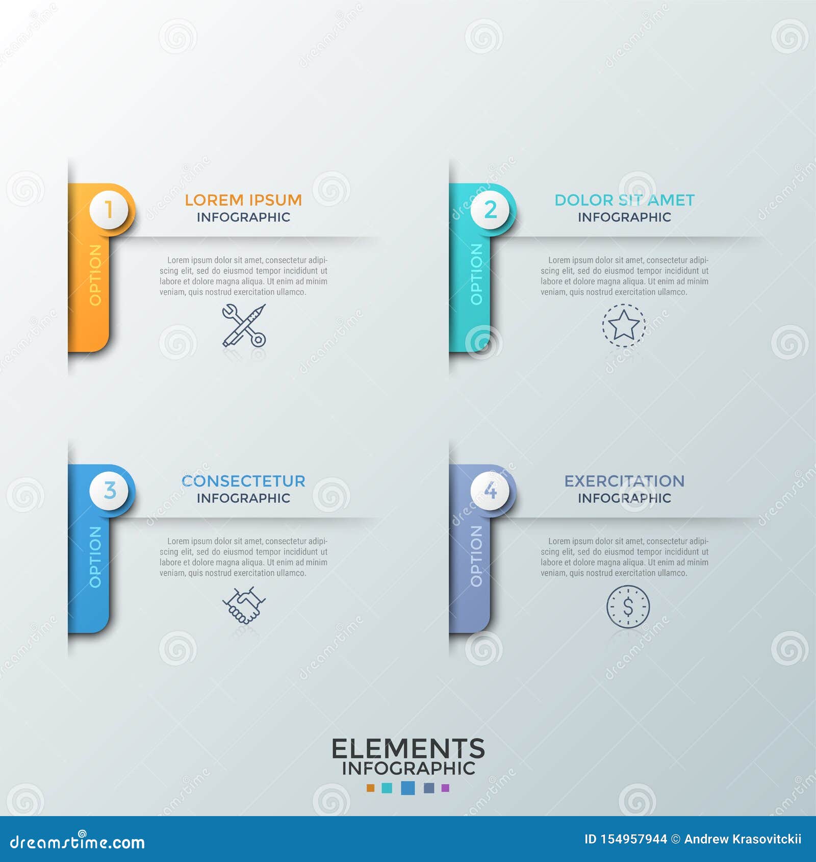 Modern Infographic Template Stock Vector - Illustration of line, number ...