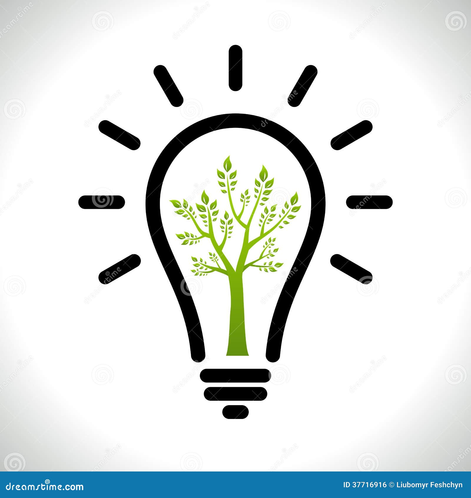 Modern Infographic Template. Light Bulb with Green Stock Vector ...