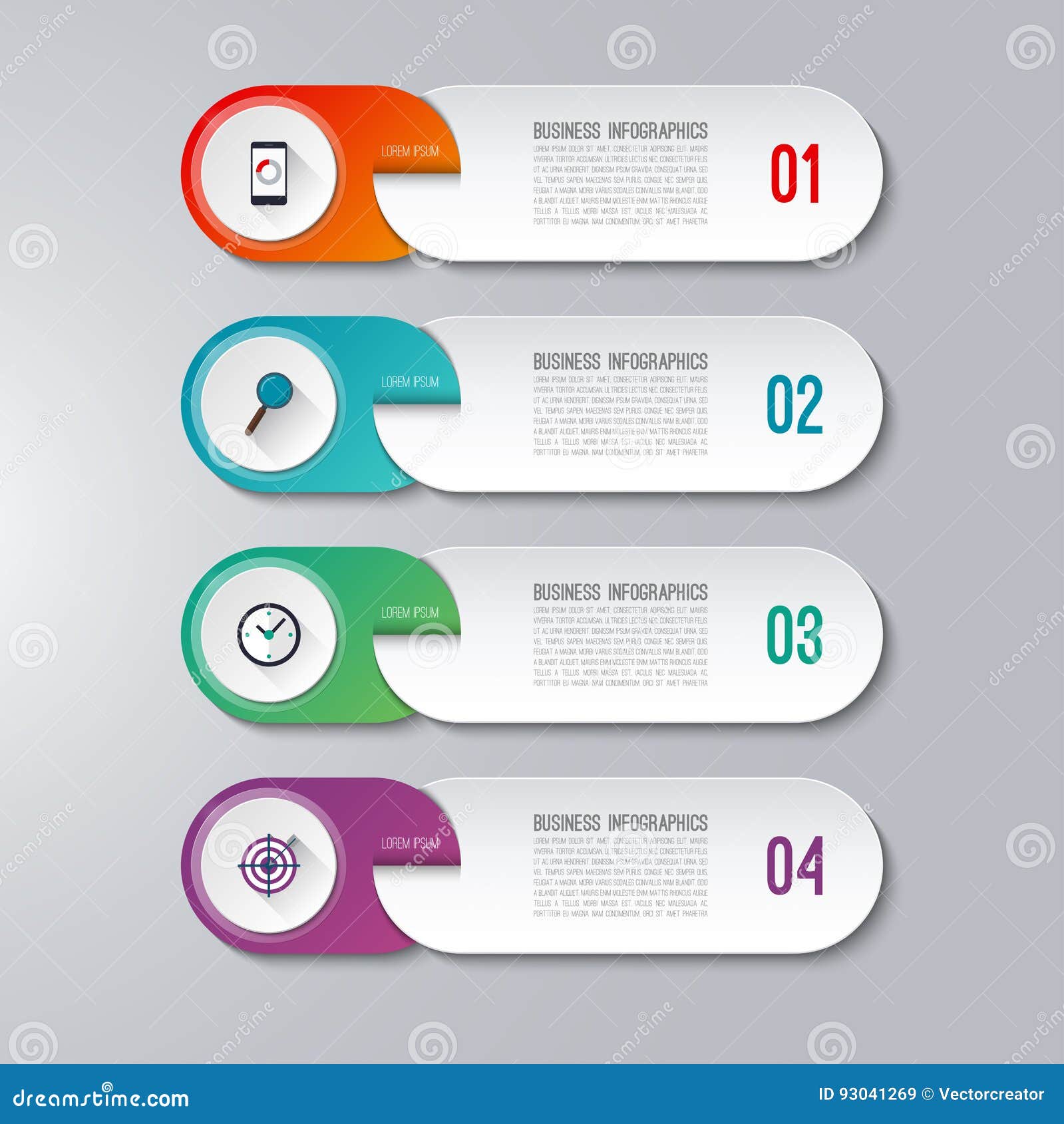 Modern Infographic Lines Set. Template For Presentation, Chart, Graph ...