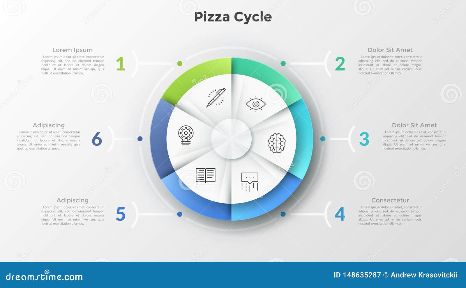 Modern Infographic Template Stock Vector - Illustration of pizza ...