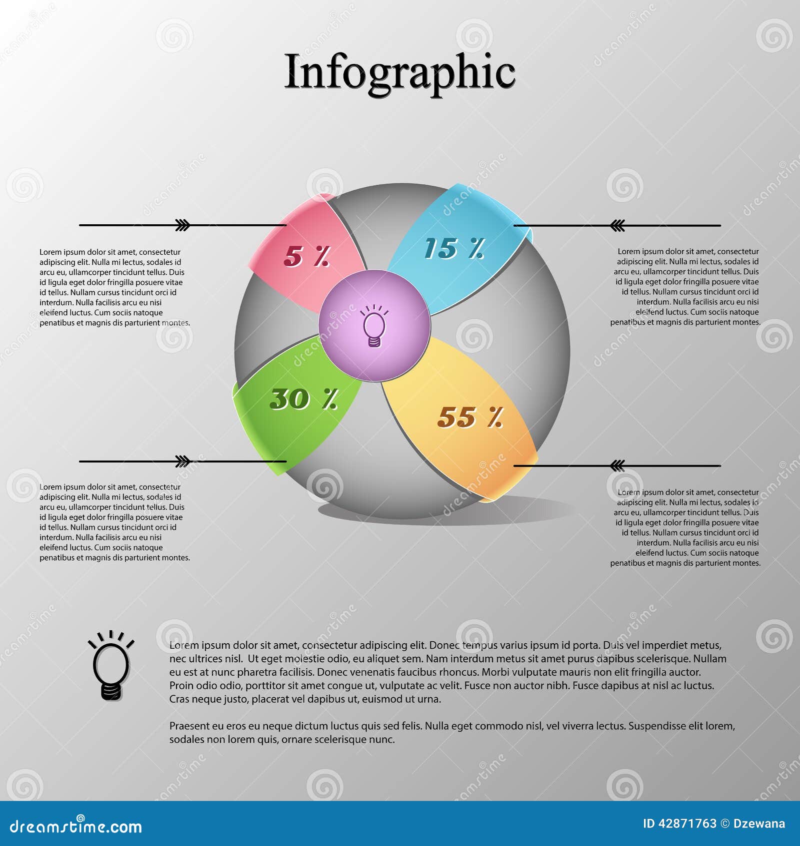 Modern Infographic Template with Sphere Stock Vector - Illustration of ...