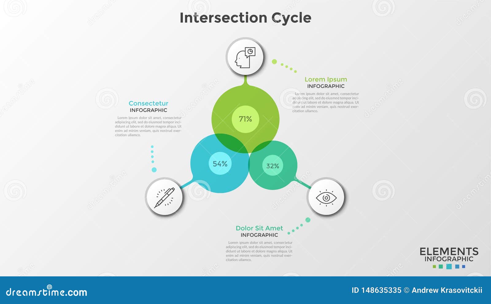 Modern Infographic Template Stock Vector - Illustration of intersection ...
