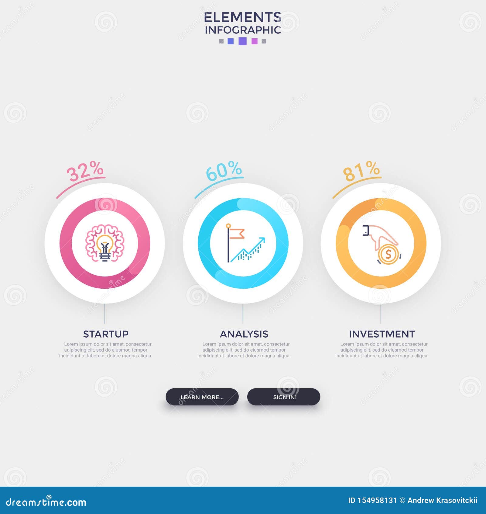 Modern Infographic Template Stock Vector - Illustration of project ...