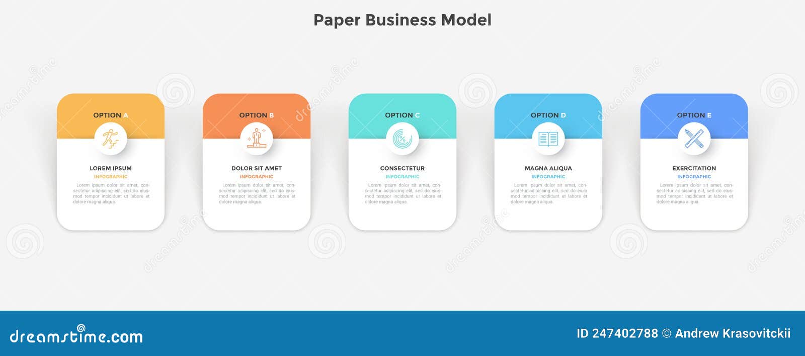 Modern Infographic Vector Template Stock Illustration - Illustration of ...