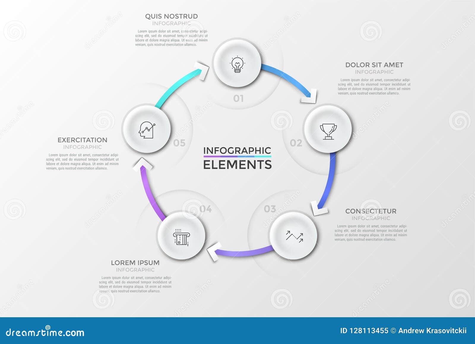 Modern Infographic Vector Template Stock Vector - Illustration of ...