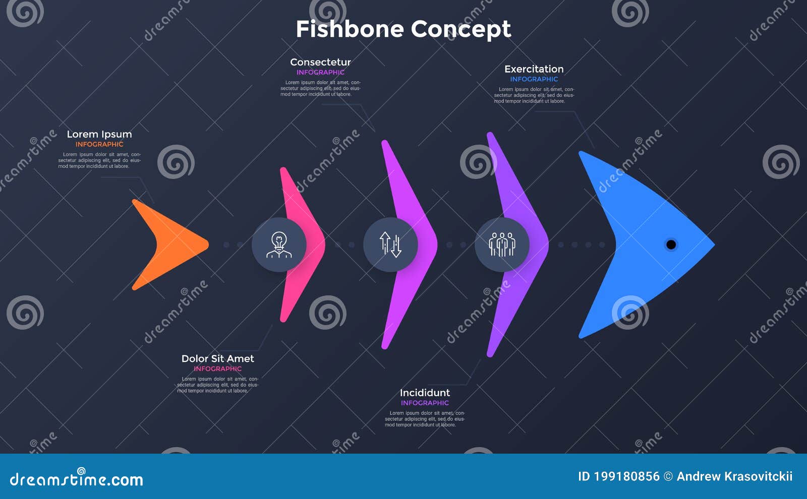 Fish-pie Chart Cartoon Vector | CartoonDealer.com #11908103