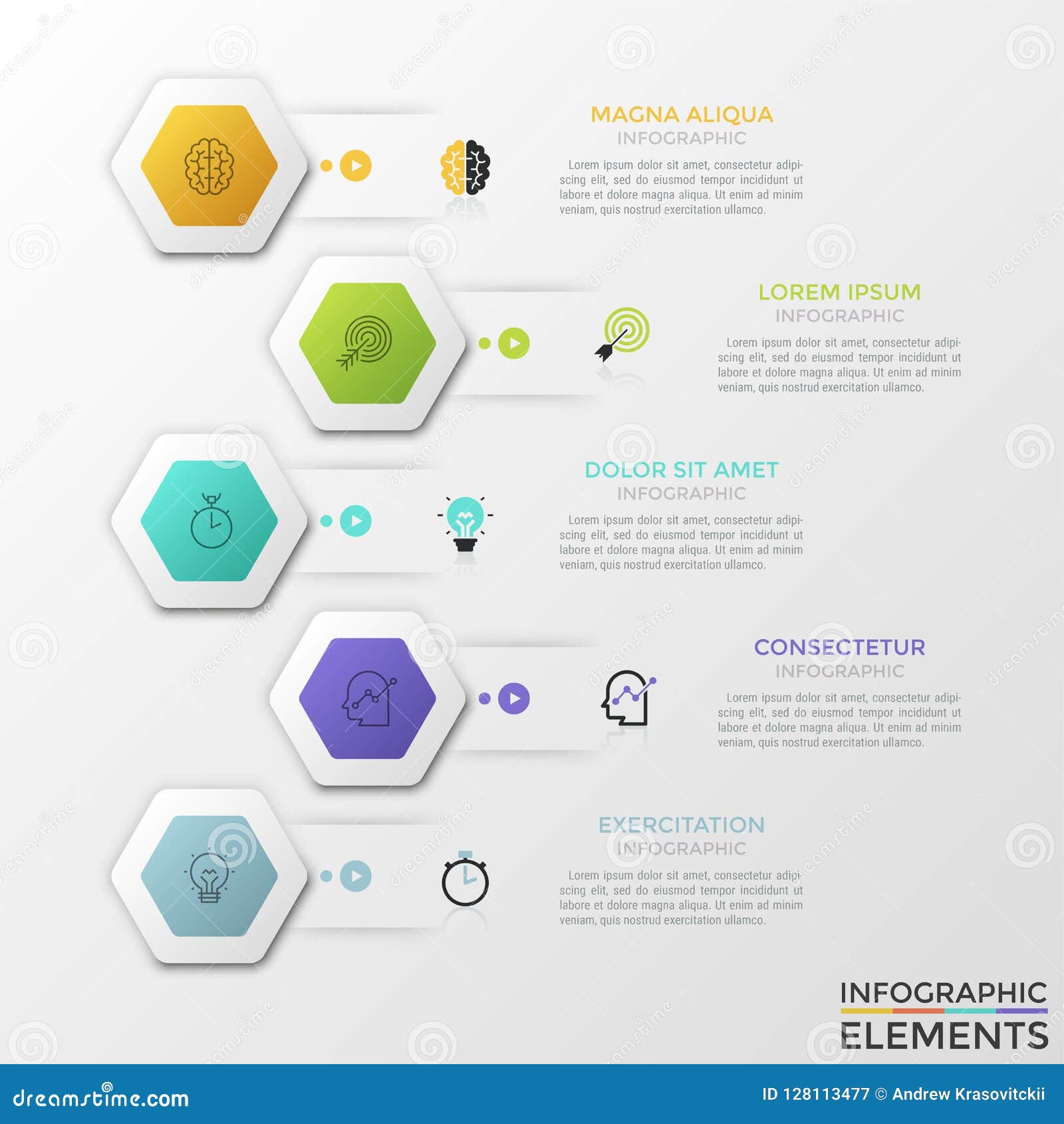 Modern Infographic Vector Template Stock Vector - Illustration of ...