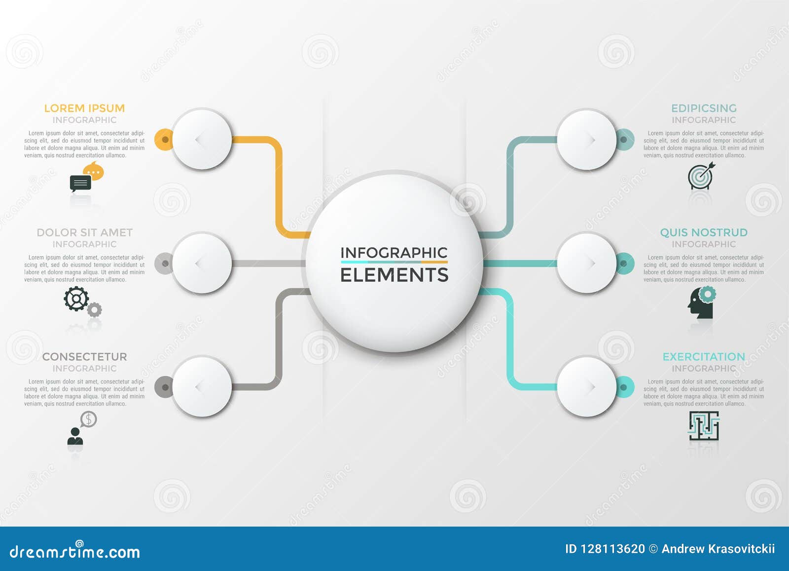 Modern Infographic Vector Template Stock Vector - Illustration of ...