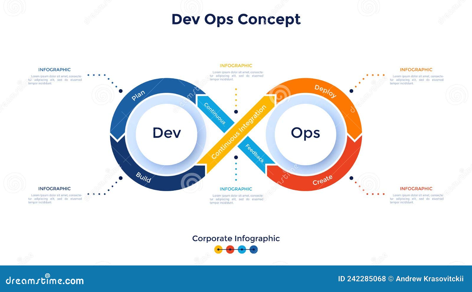 Modern Infographic Vector Template Stock Vector - Illustration of ...