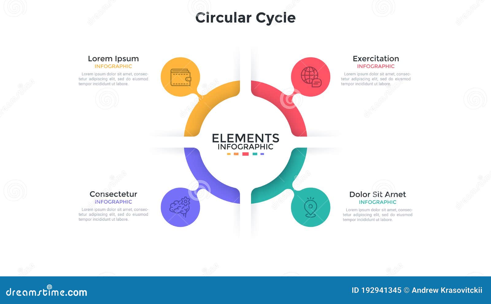Modern Infographic Vector Template Stock Vector - Illustration of ...