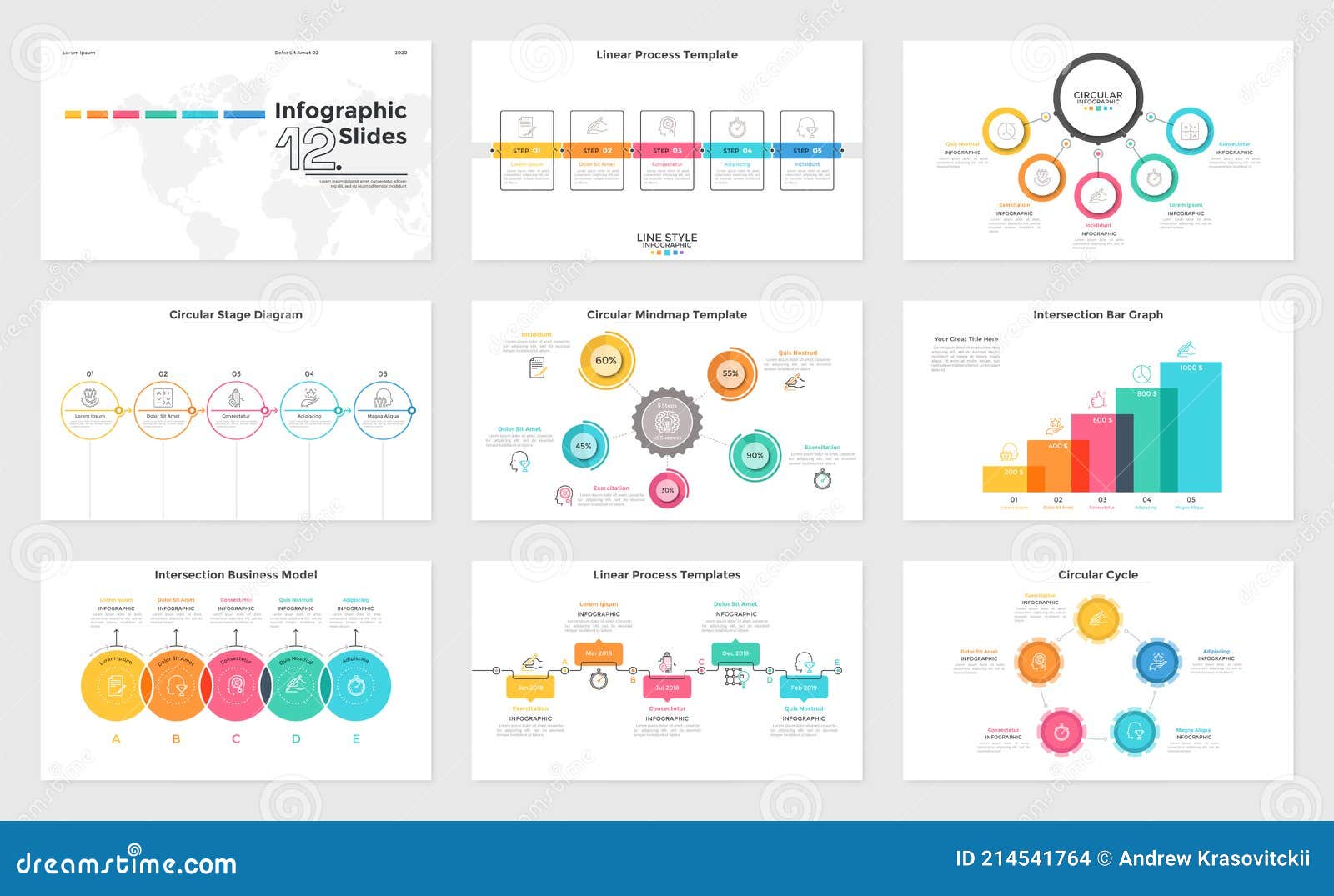 Modern Infographic Vector Template Stock Vector - Illustration of ...