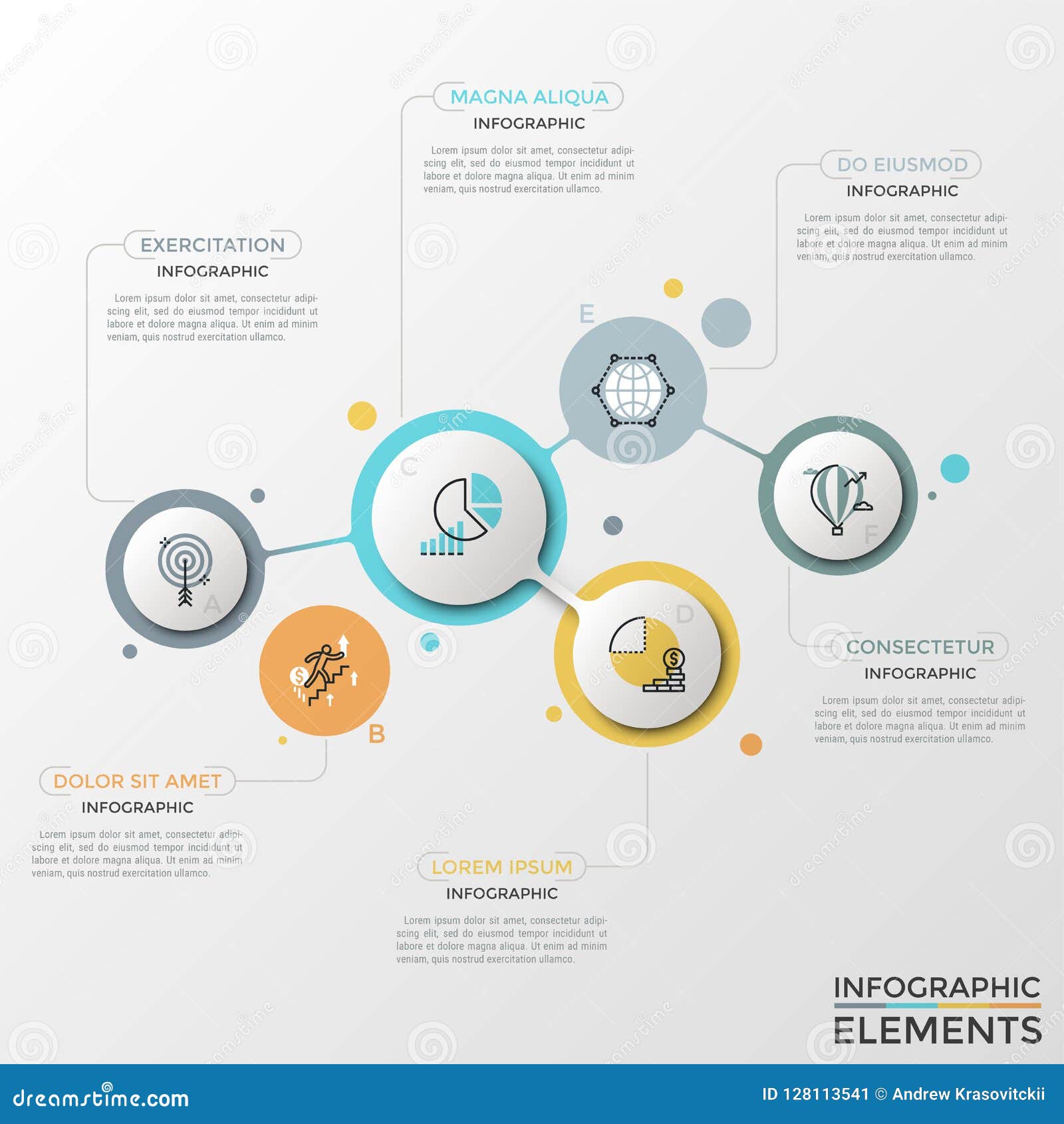 Modern Infographic Vector Template Stock Vector - Illustration of ...
