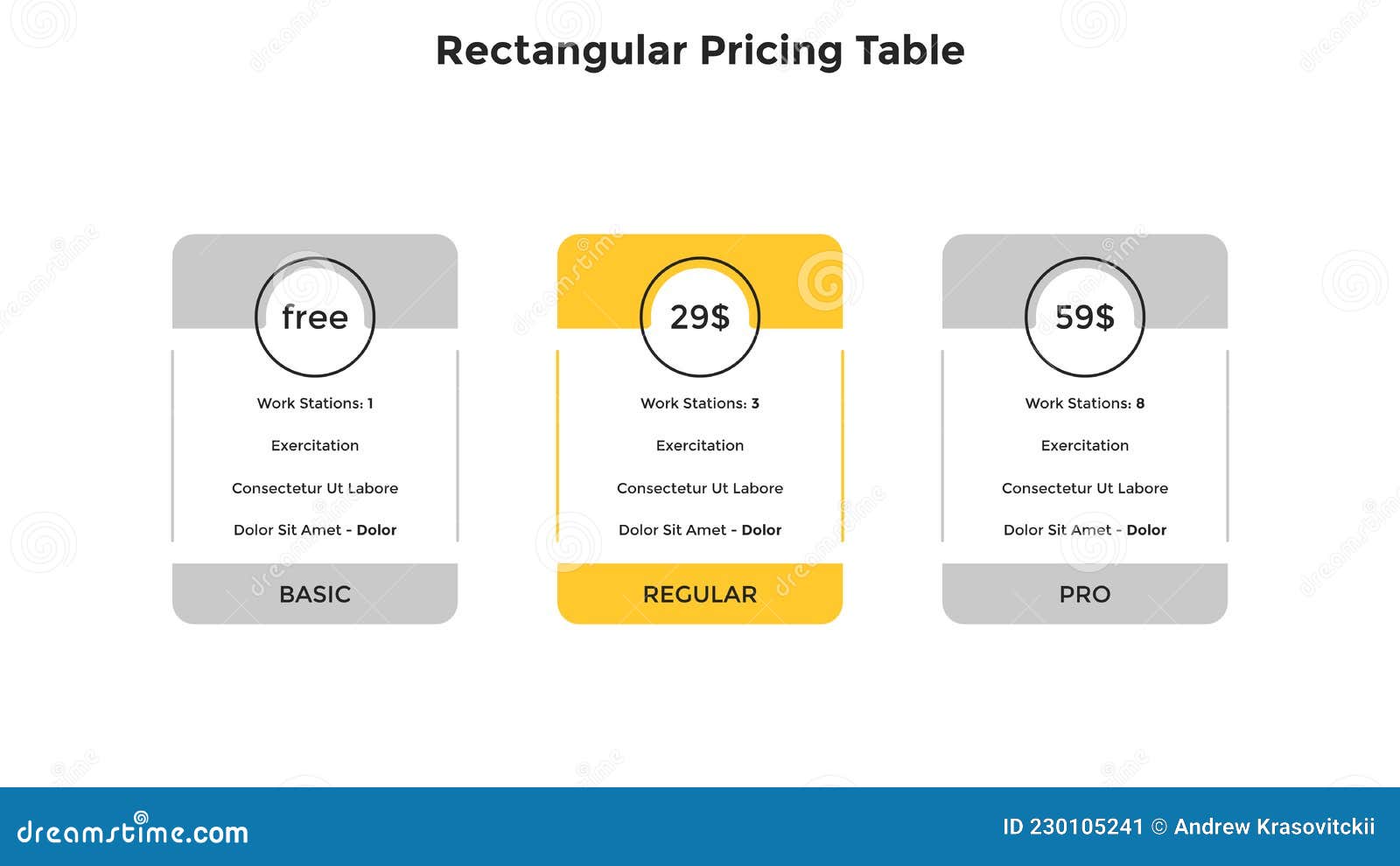 Modern Infographic Vector Template Stock Vector - Illustration of price ...