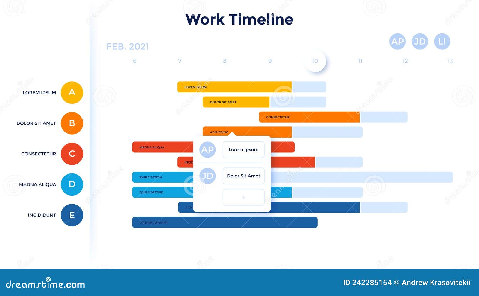 Modern Infographic Vector Template Stock Vector - Illustration of ...