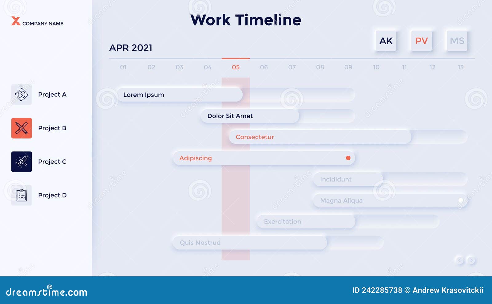 Modern Infographic Vector Template Stock Vector - Illustration of ...