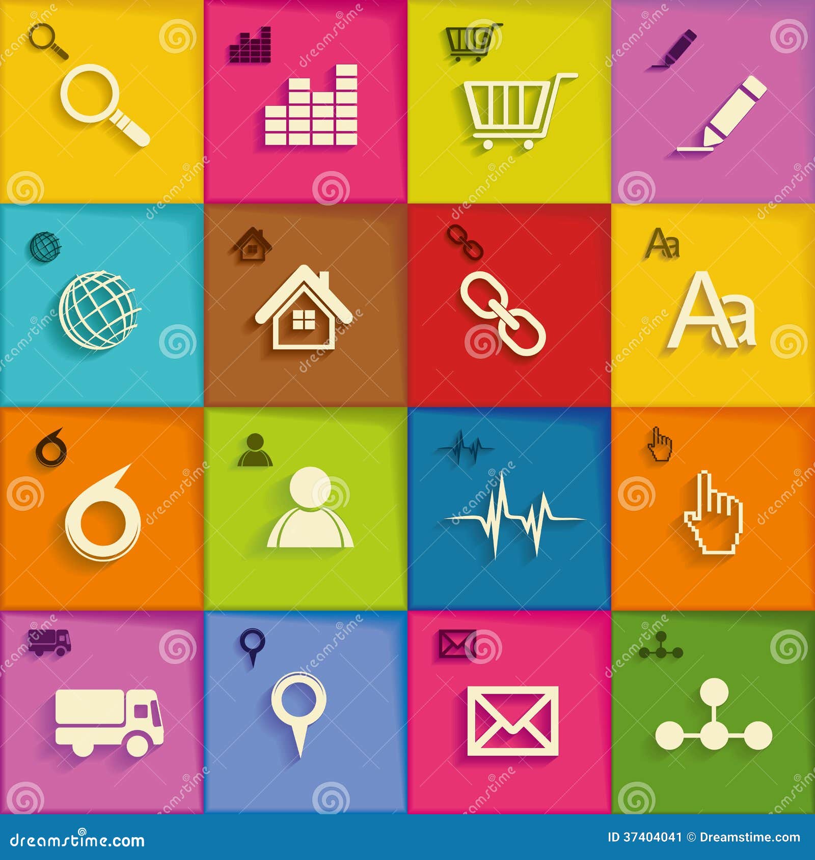 Modern Infographic or Webdesign Symbols Stock Vector - Illustration of ...