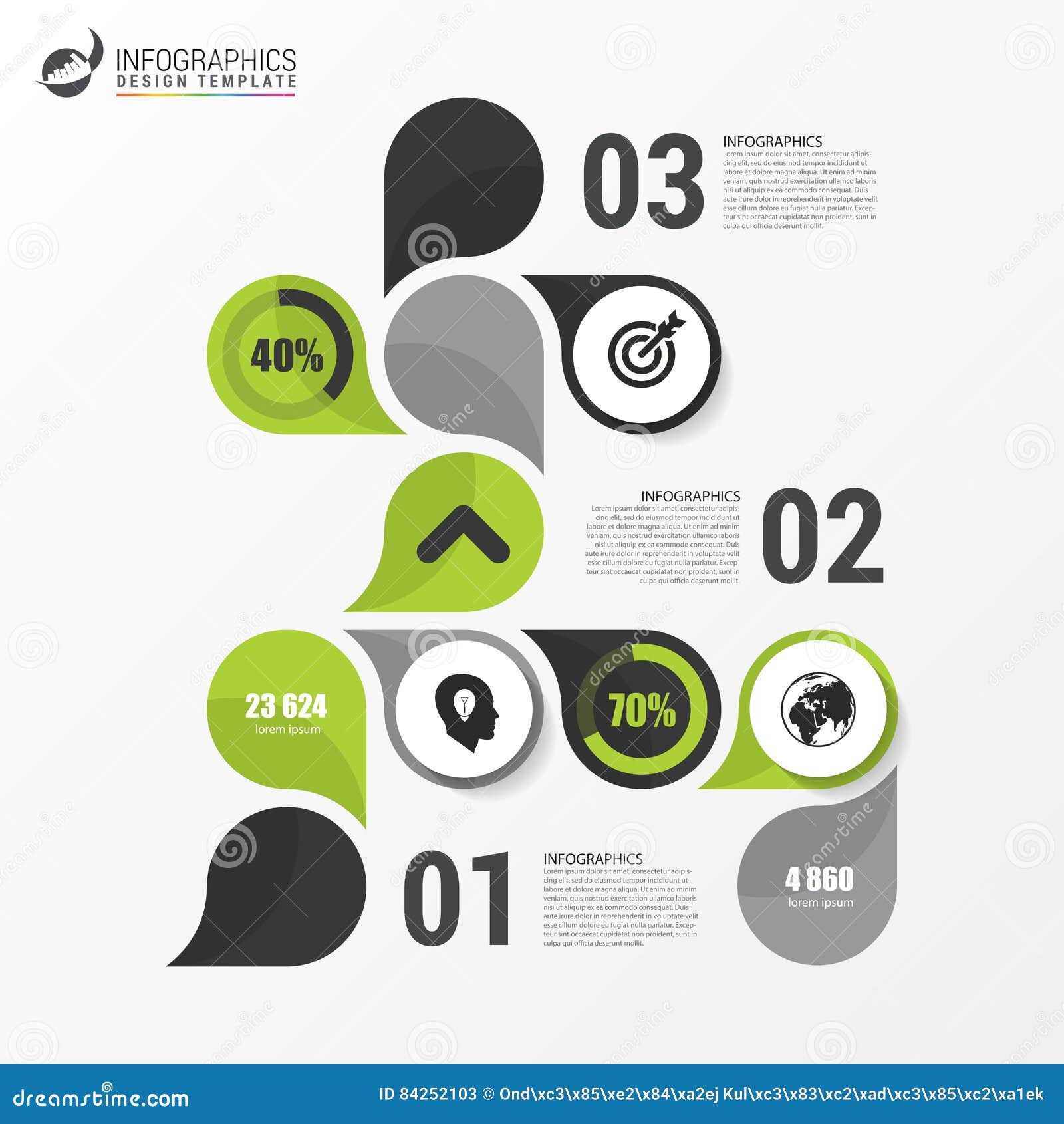 Modern Infographics Bubble Speech Template. Vector Stock Vector ...