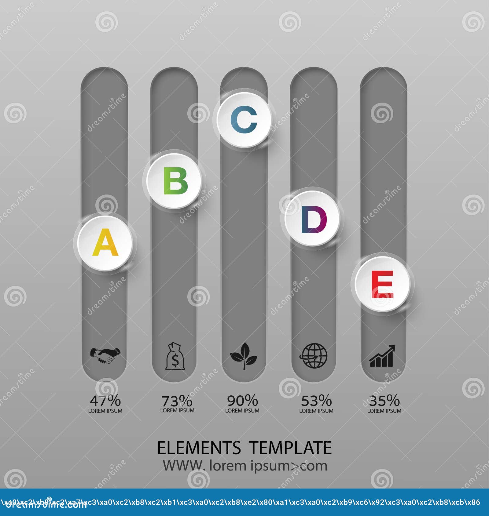 Intranet Infographics Linear Icons Collection Stock Photo ...