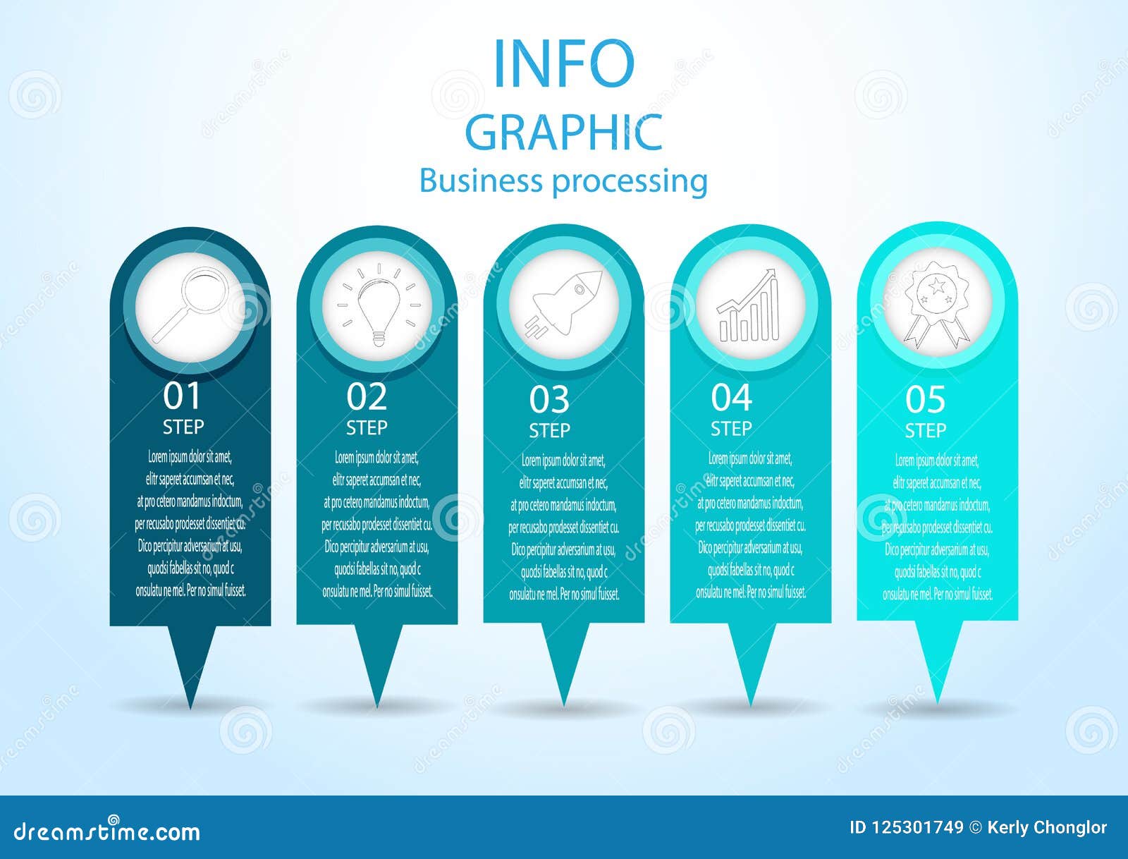 Modern Infographics Business Processing Vector Illustration Stock ...